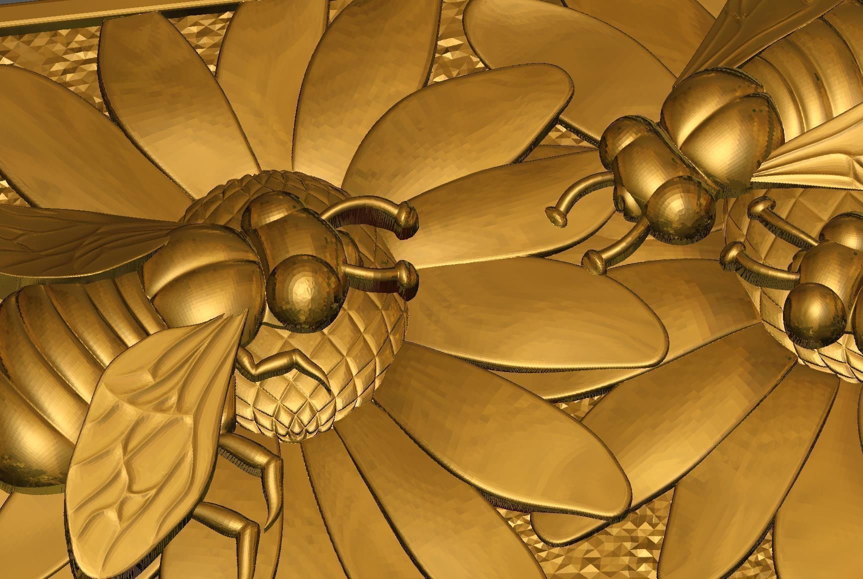 bees frame 3D model 3D printable | CGTrader