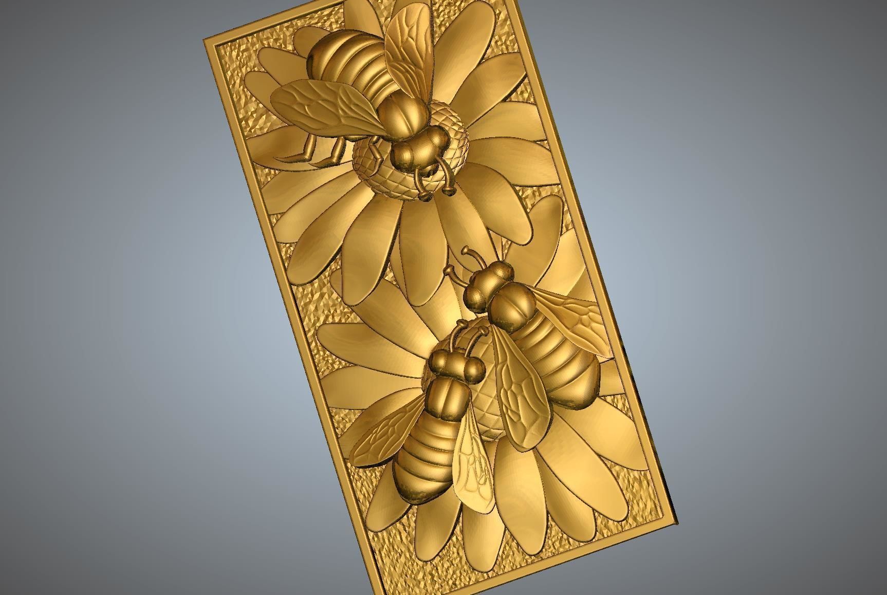 bees frame 3D model 3D printable | CGTrader