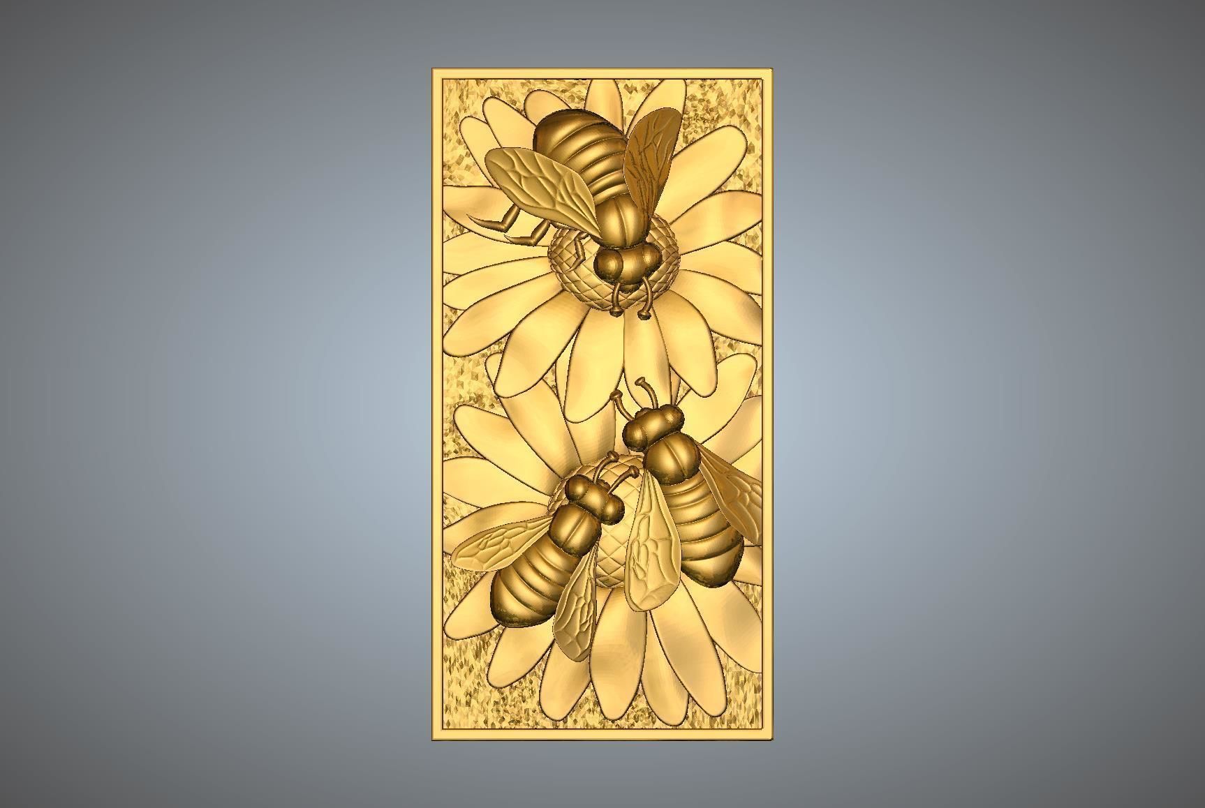 bees frame 3D model 3D printable | CGTrader