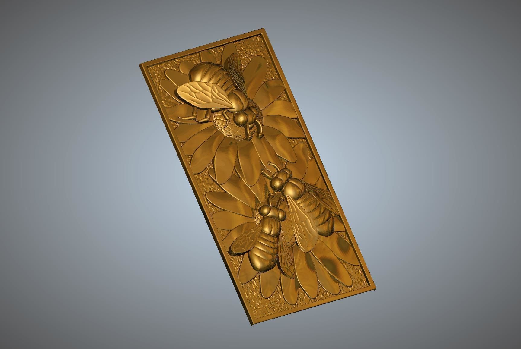 bees frame 3D model 3D printable | CGTrader