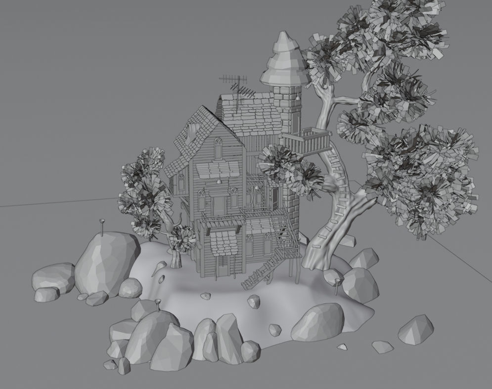 3D Creepy island house free VR / AR / low-poly 3D model | CGTrader