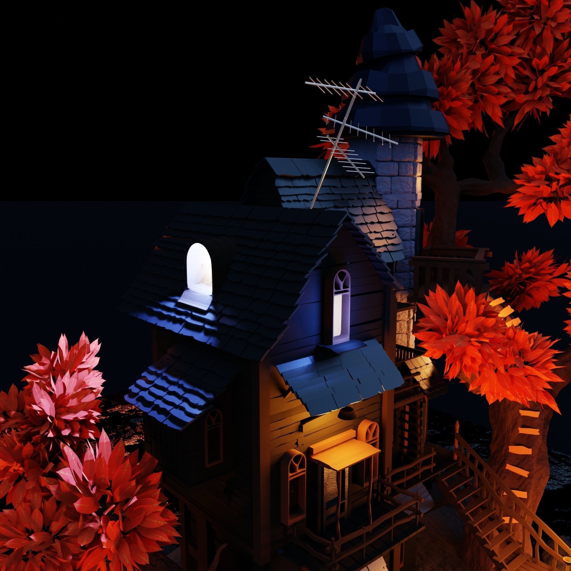 3D Creepy island house free VR / AR / low-poly 3D model | CGTrader