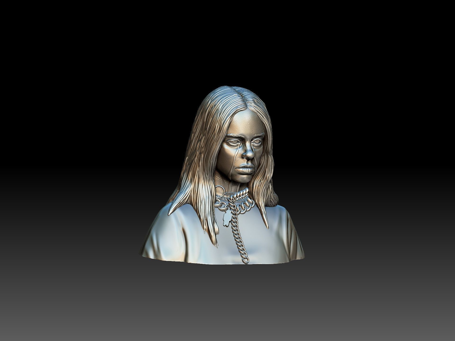 Billie Eilish 3D model 3D printable | CGTrader