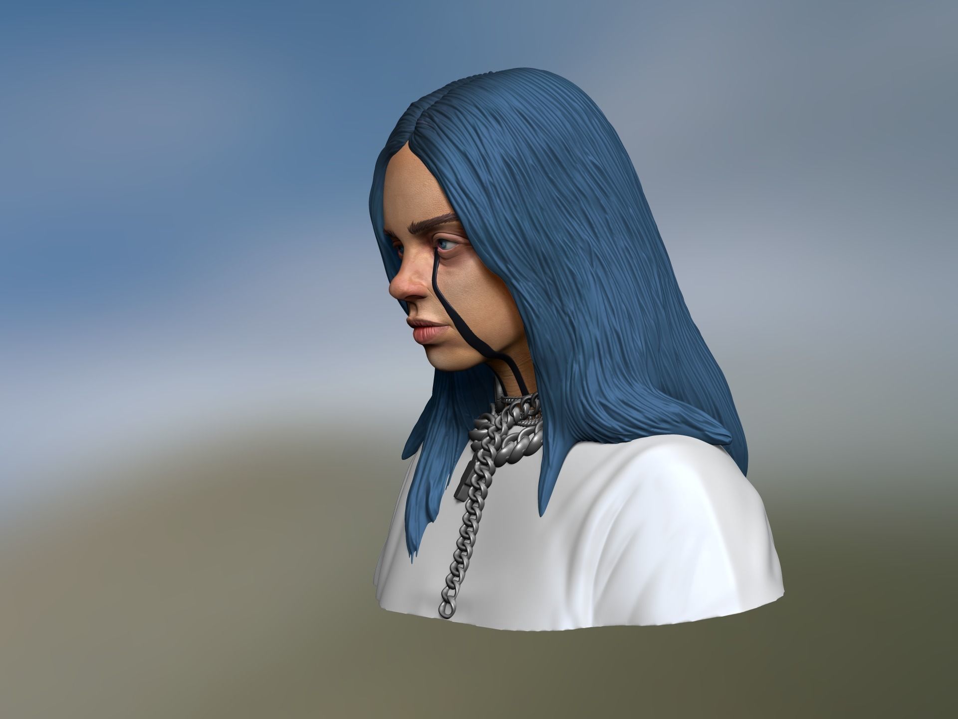 Billie Eilish 3D model 3D printable | CGTrader