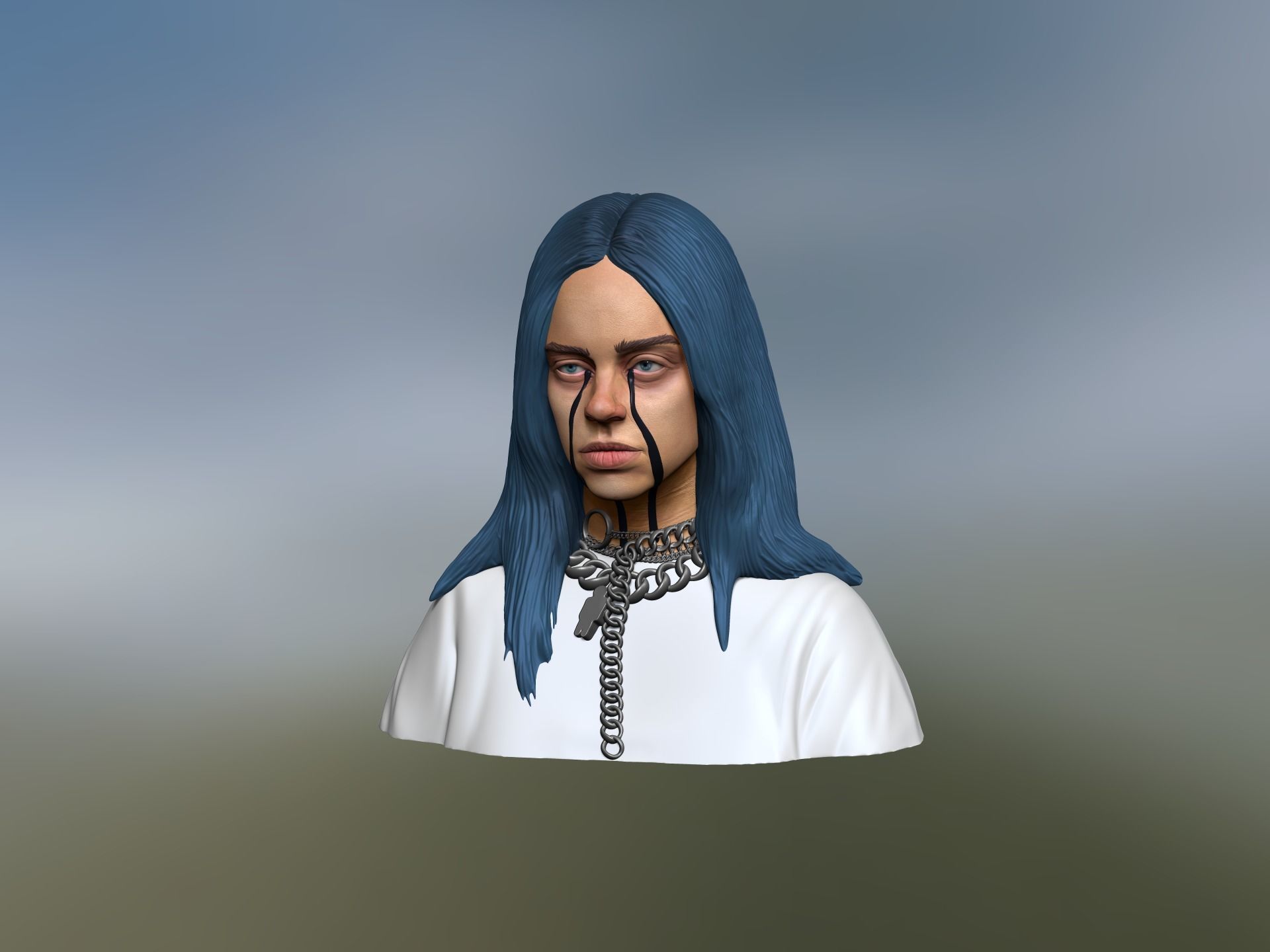 Billie Eilish 3D model 3D printable | CGTrader