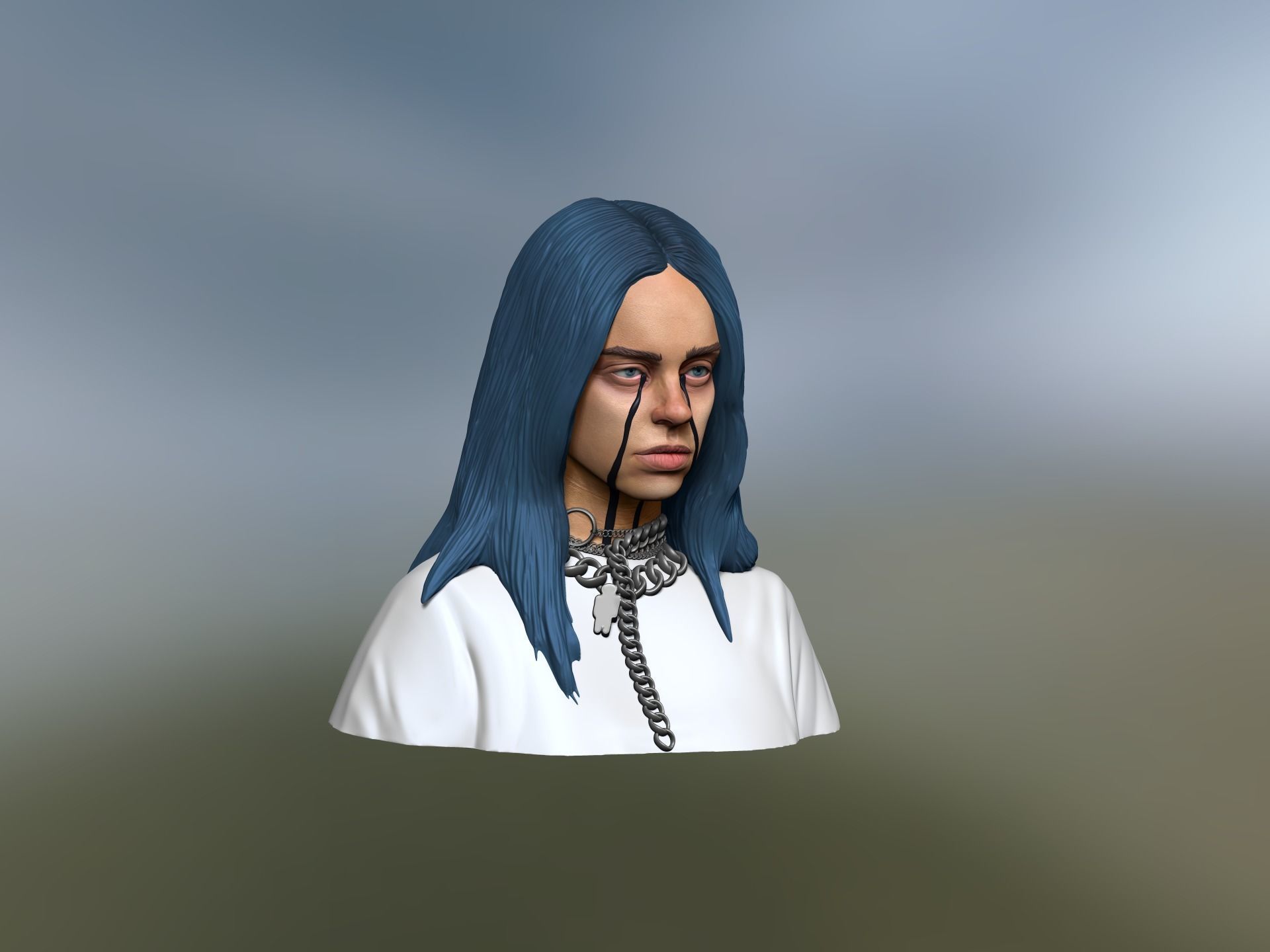 Billie Eilish 3D model 3D printable | CGTrader