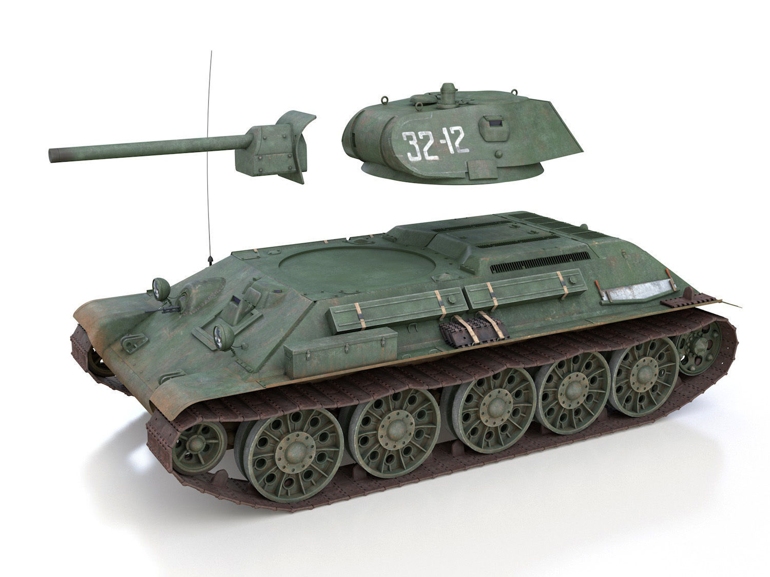 T-34-76 - STZ - Model 1941 -Soviet medium tank - 32-12 3D model | CGTrader