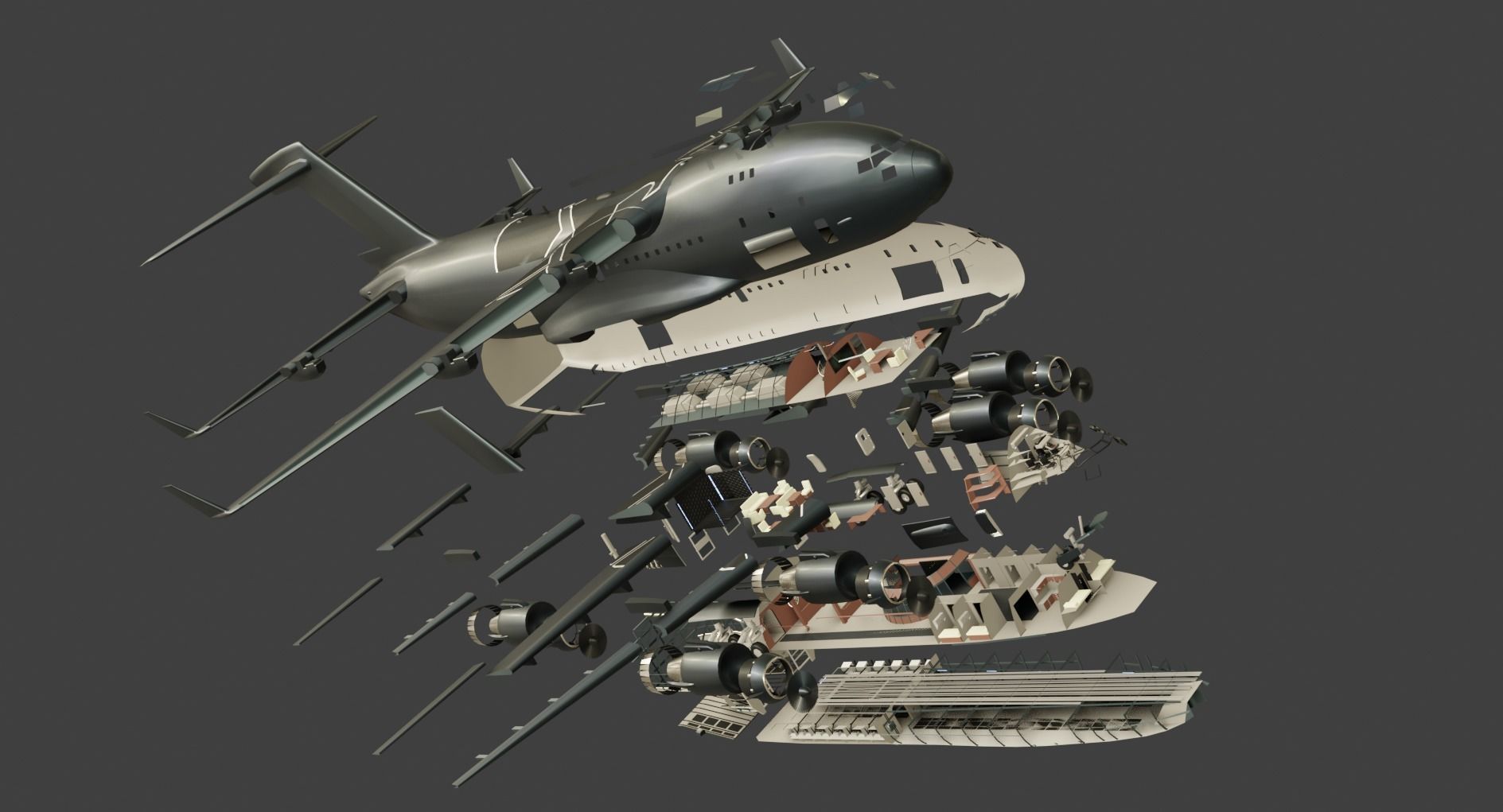 3D model AOS - The Bus - C17 Globemaster VR / AR / low-poly | CGTrader