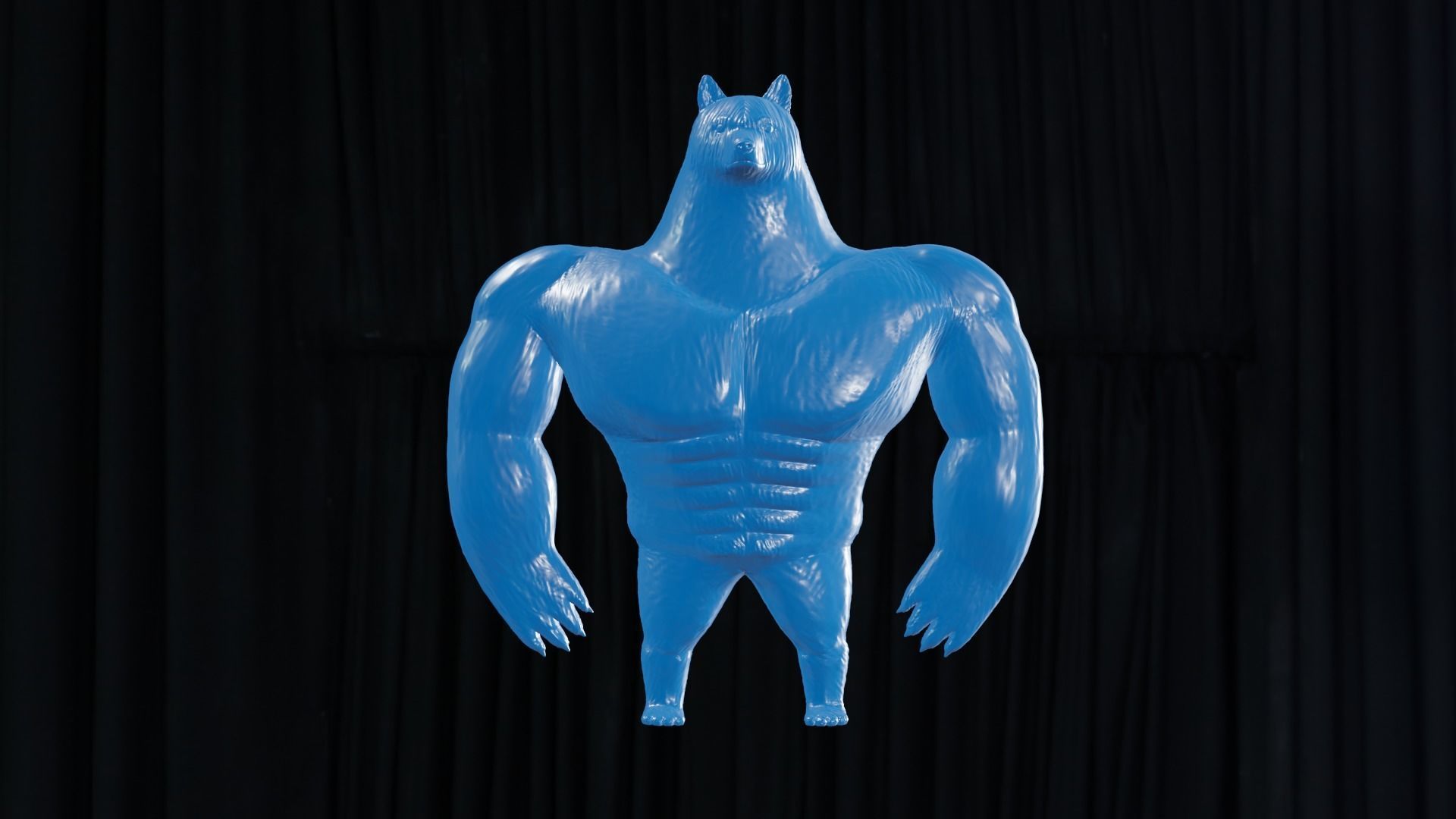 Swole Doge 3D model 3D printable | CGTrader