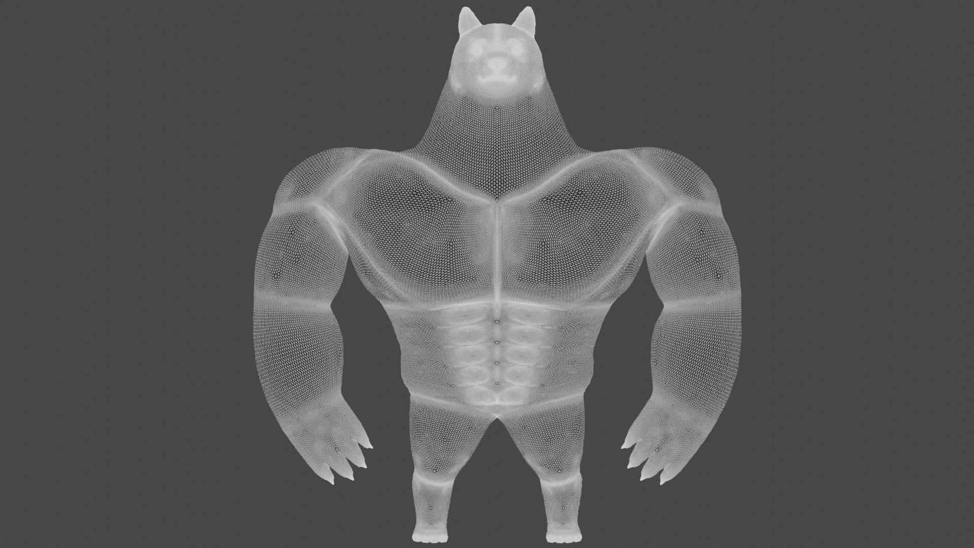 Swole Doge 3D model 3D printable | CGTrader