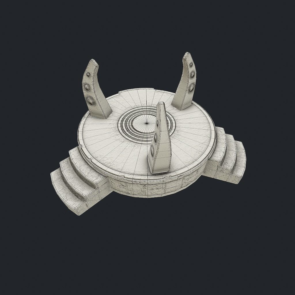 3D model Altar circular platform with steps VR / AR / low-poly | CGTrader