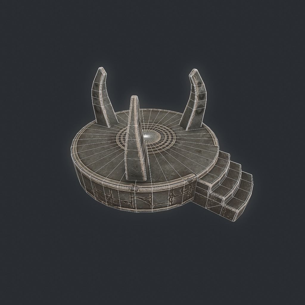 3D model Altar circular platform with steps VR / AR / low-poly | CGTrader