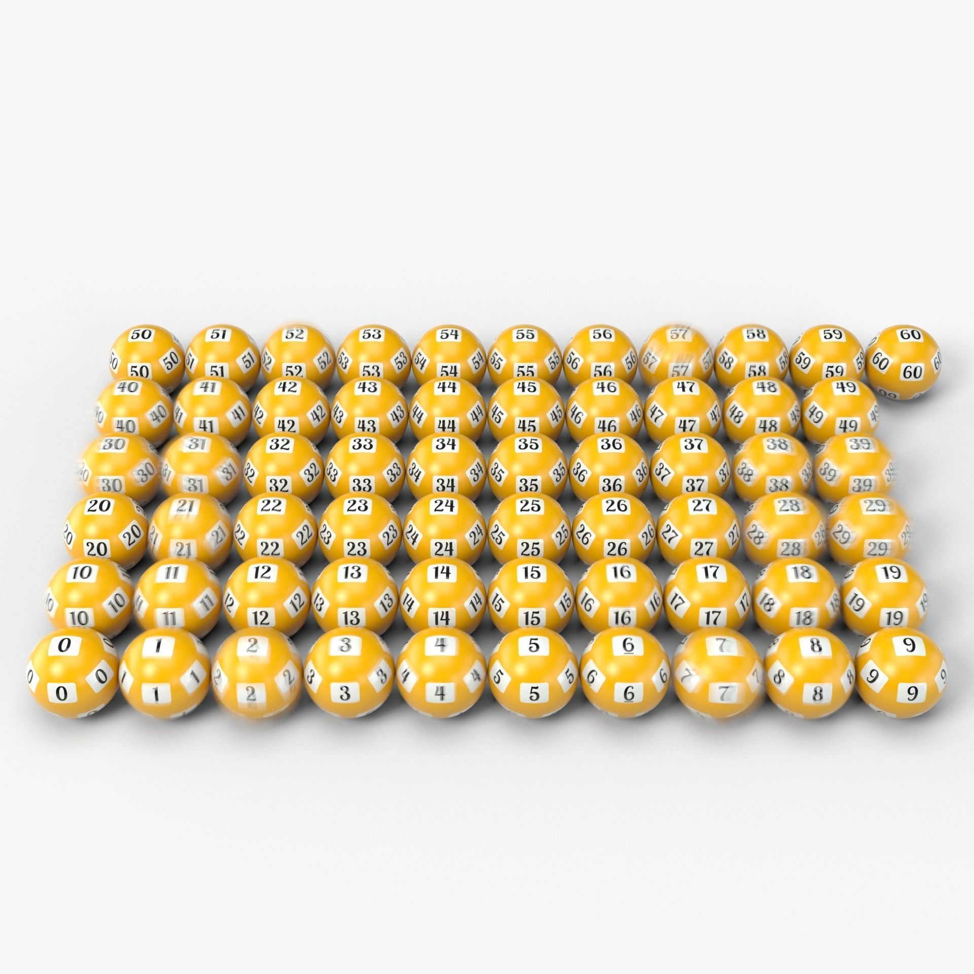 Lottery Balls set with PBR Textures 3D model | CGTrader