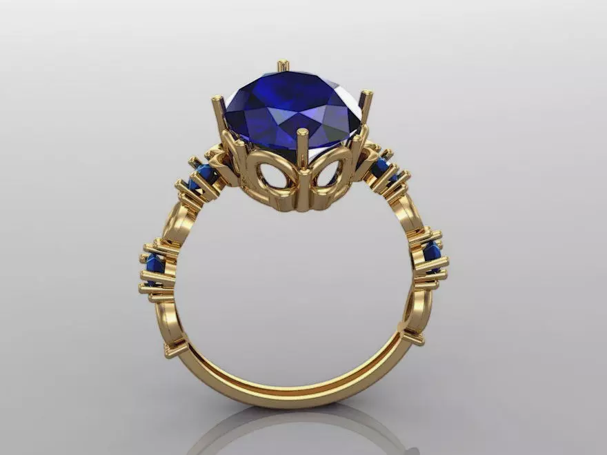 Oval Diamond Ring Light Weight tmr 3D model 3D printable | CGTrader