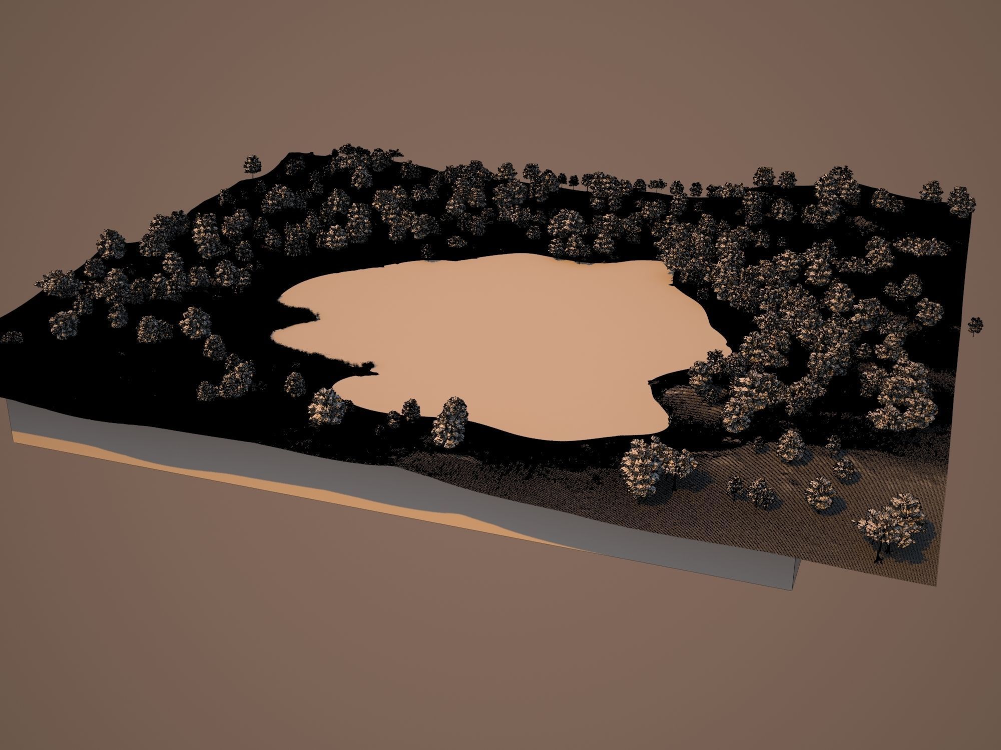 Lake landscape 3D model | CGTrader