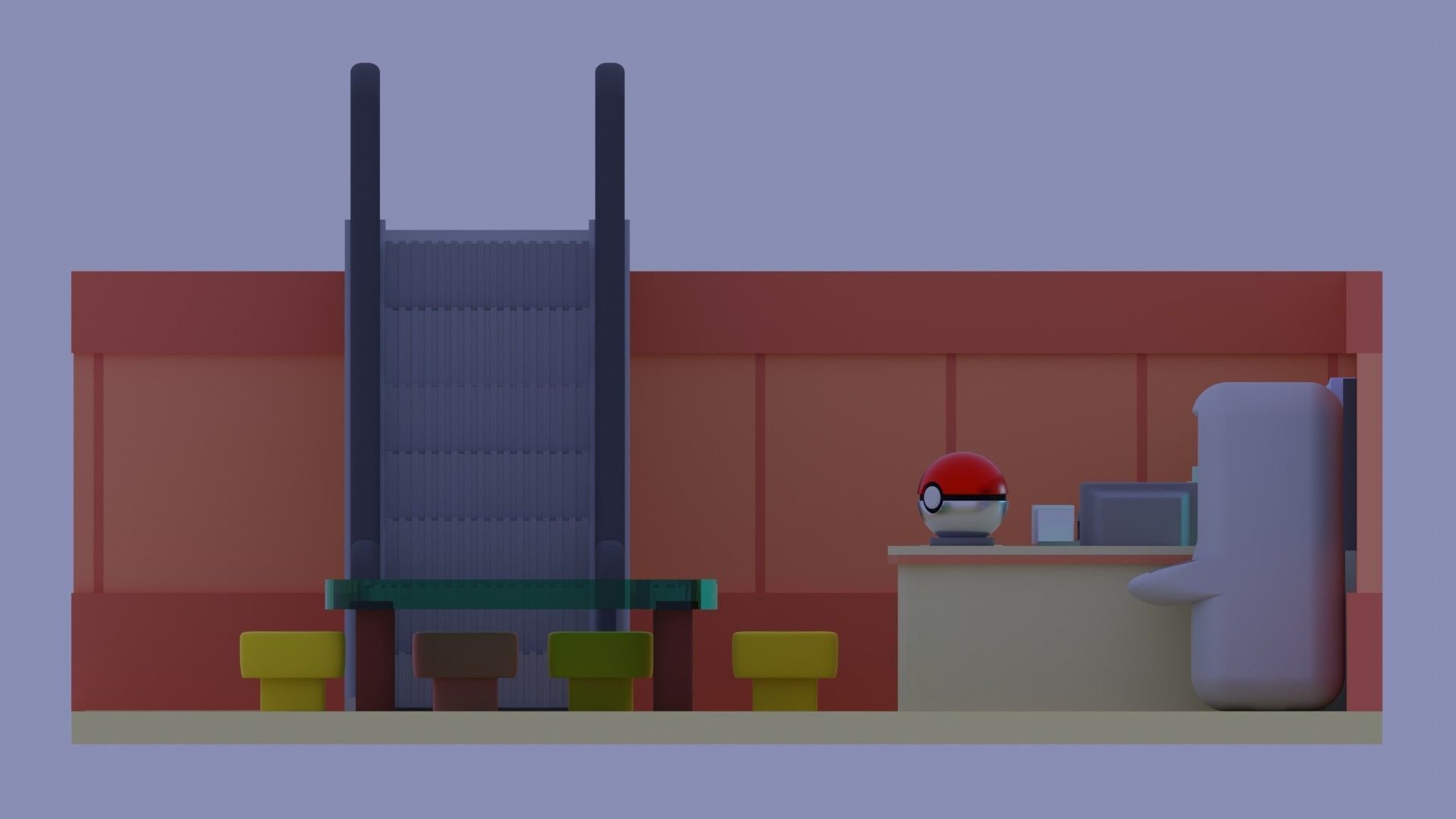 pokemon center emerald remake free VR / AR / low-poly 3D model | CGTrader