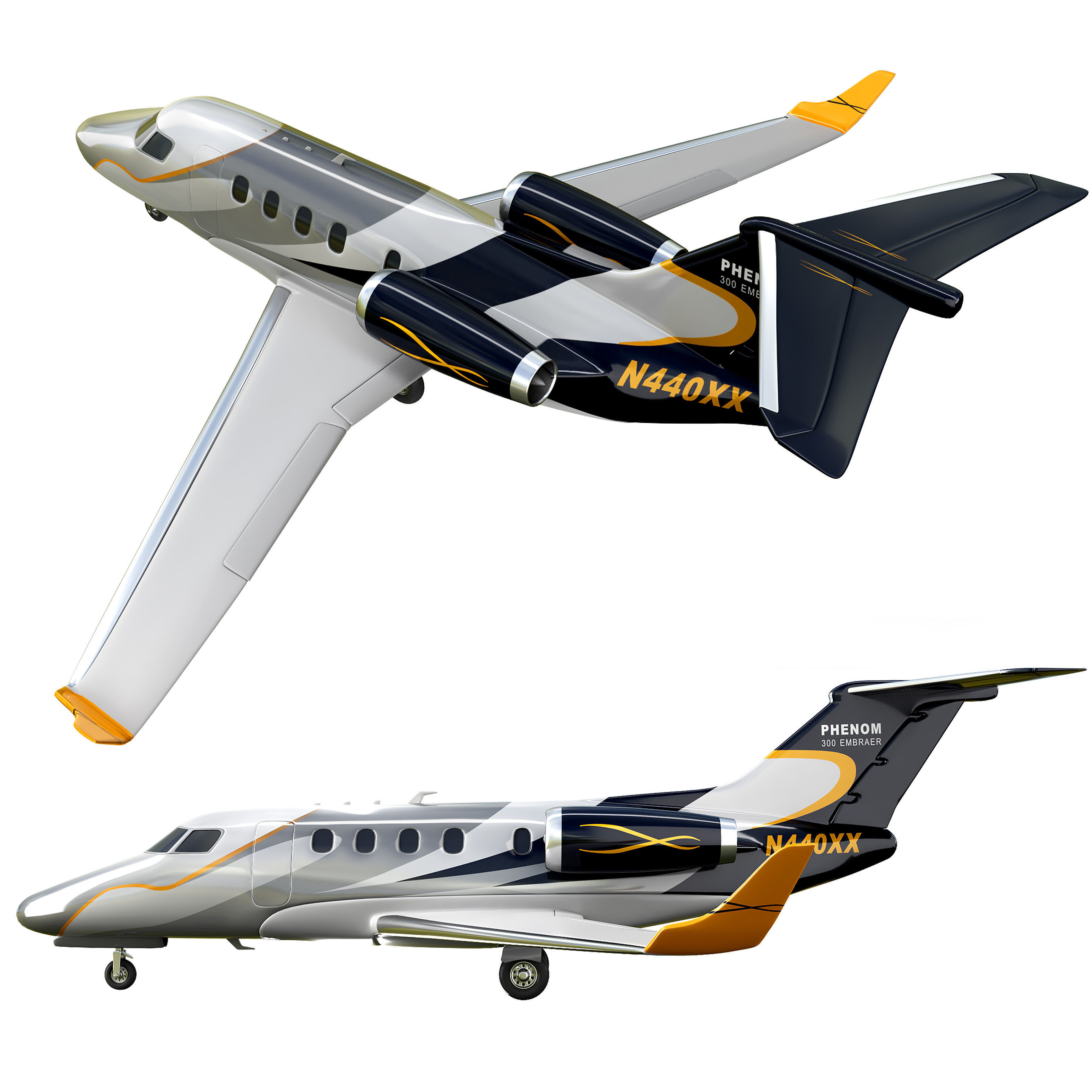 airplane phenom 300 3D model | CGTrader