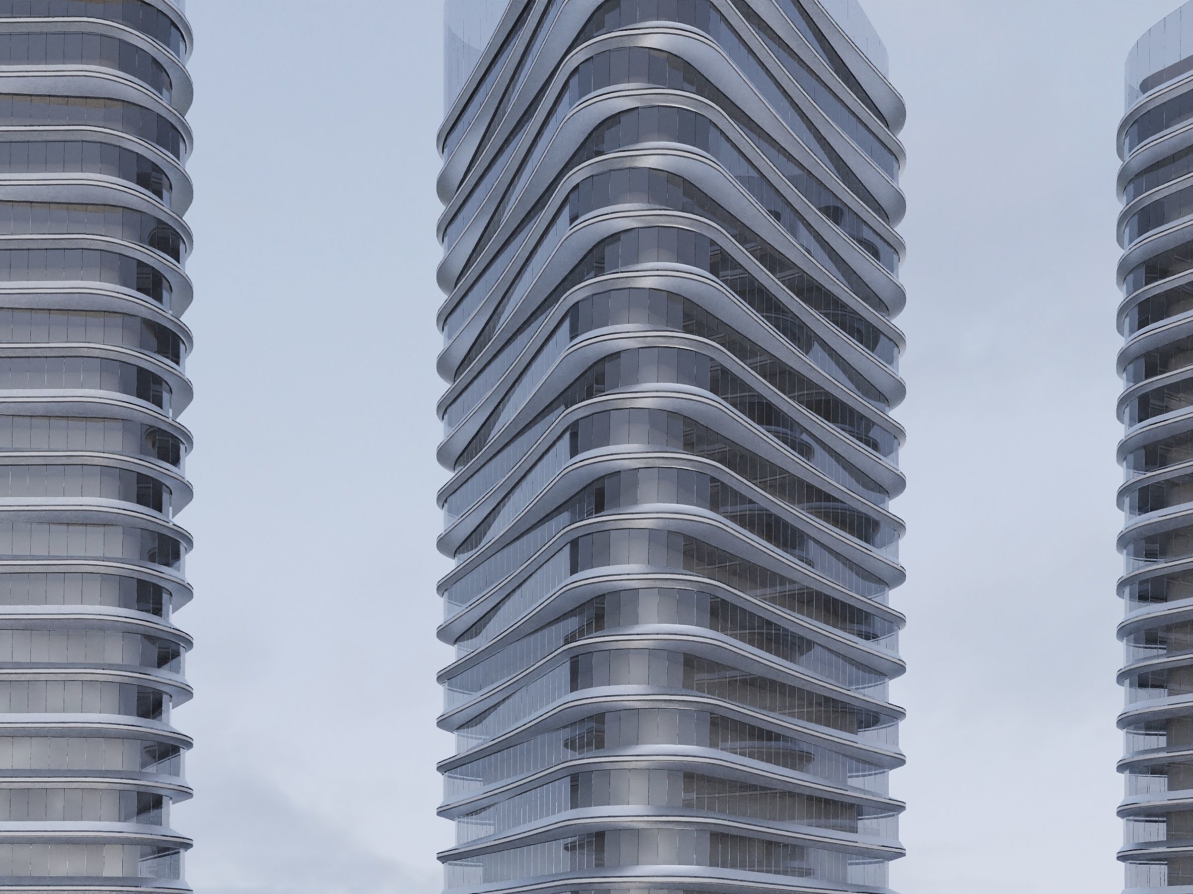 mixed use modern building 3D model | CGTrader