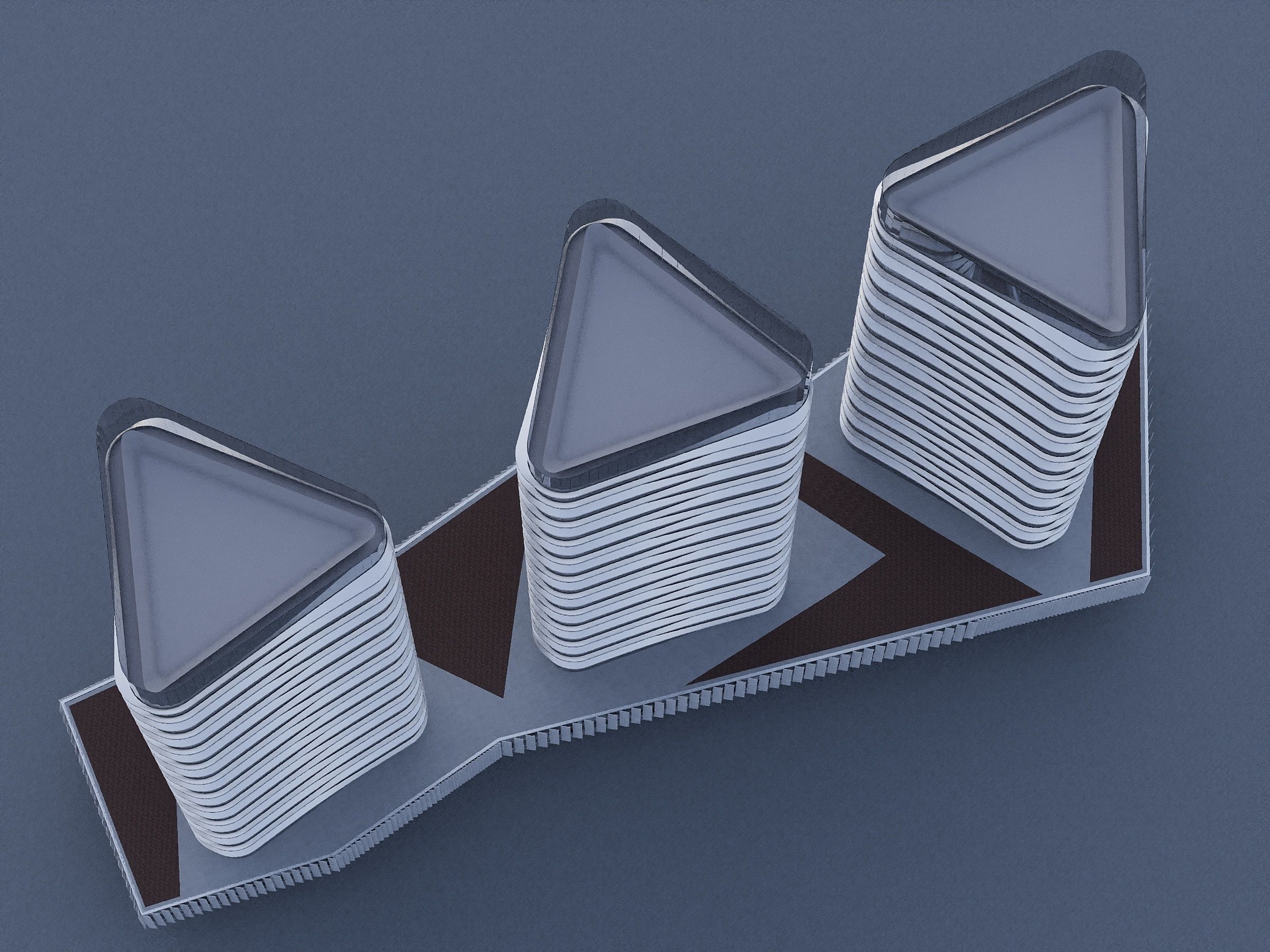 mixed use modern building 3D model | CGTrader