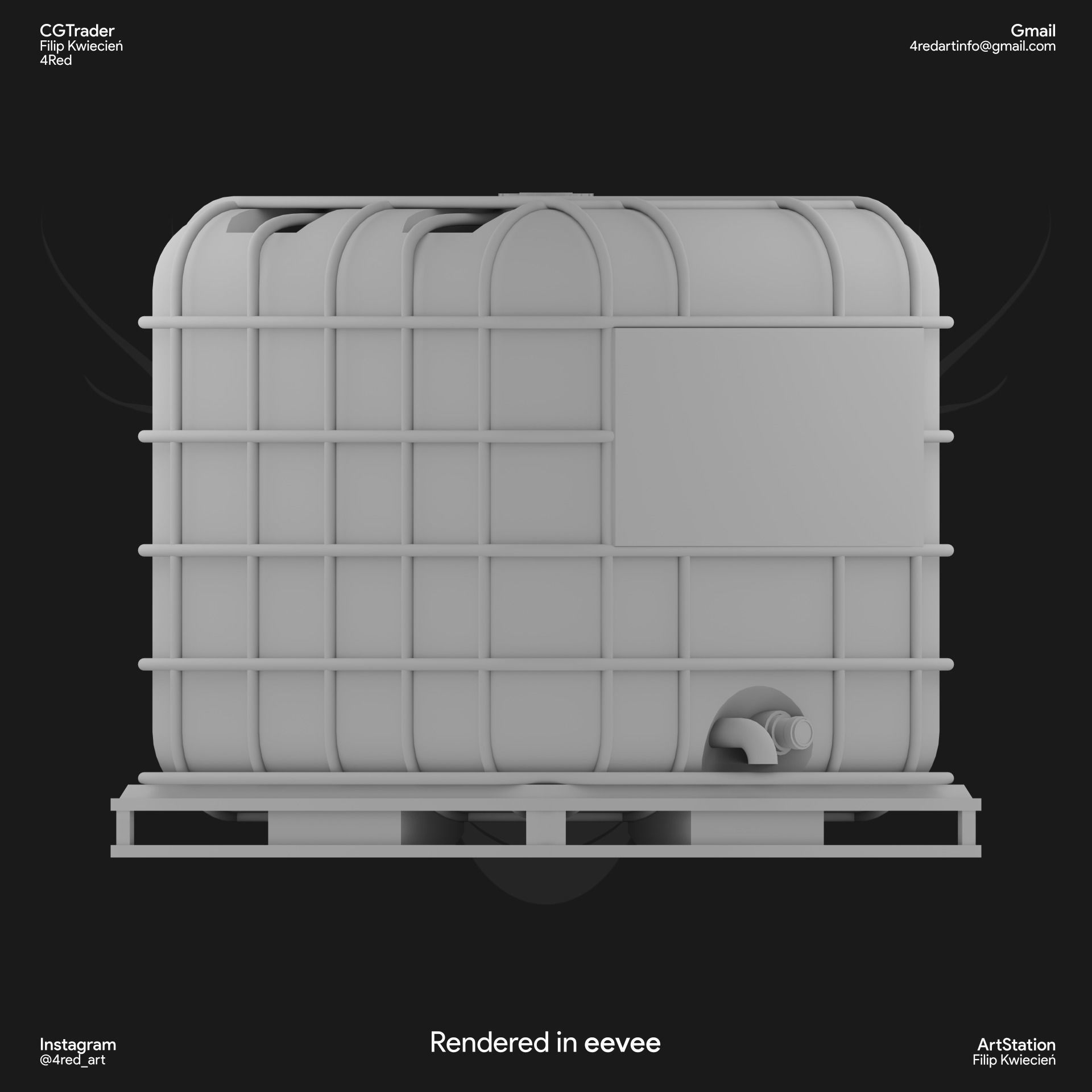 Pallet Liquid Container 3D model | CGTrader