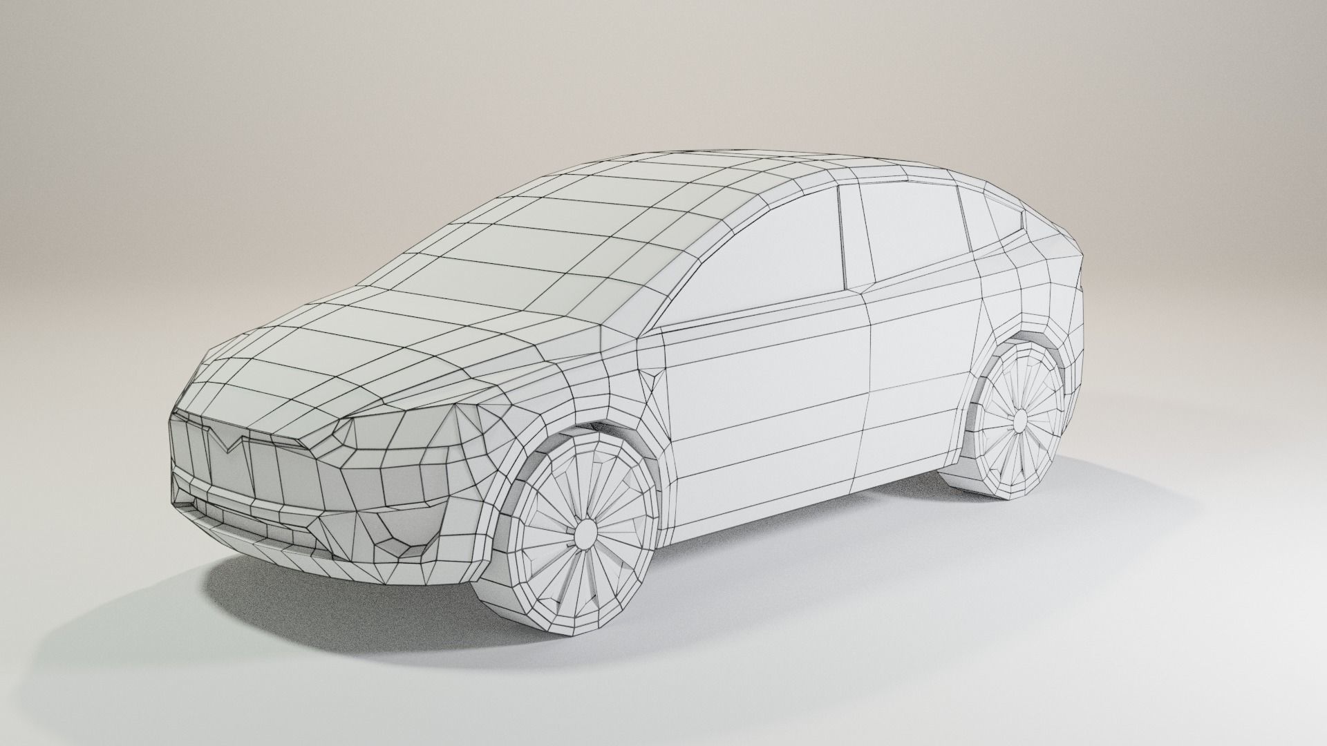 3D model Low Poly Tesla Model X VR / AR / low-poly | CGTrader