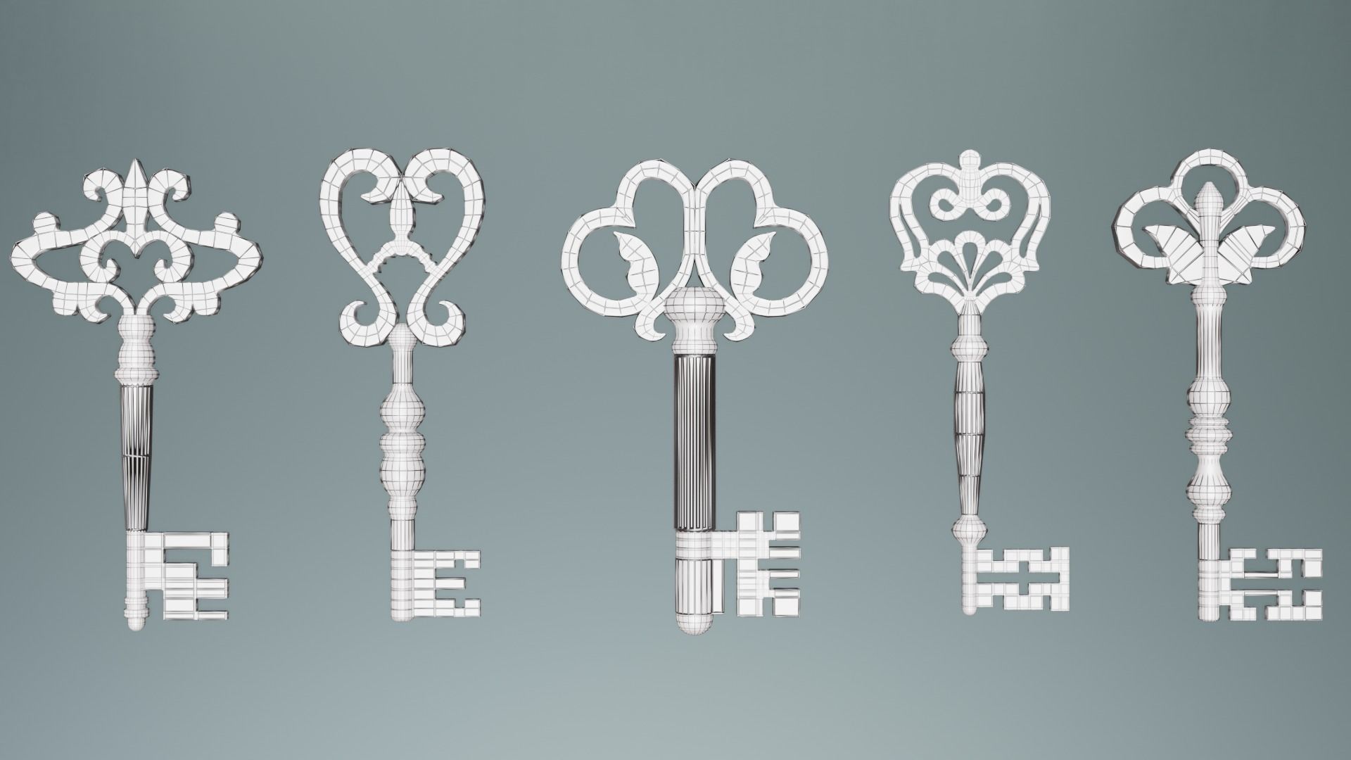 Key Set free VR / AR / low-poly 3D model | CGTrader