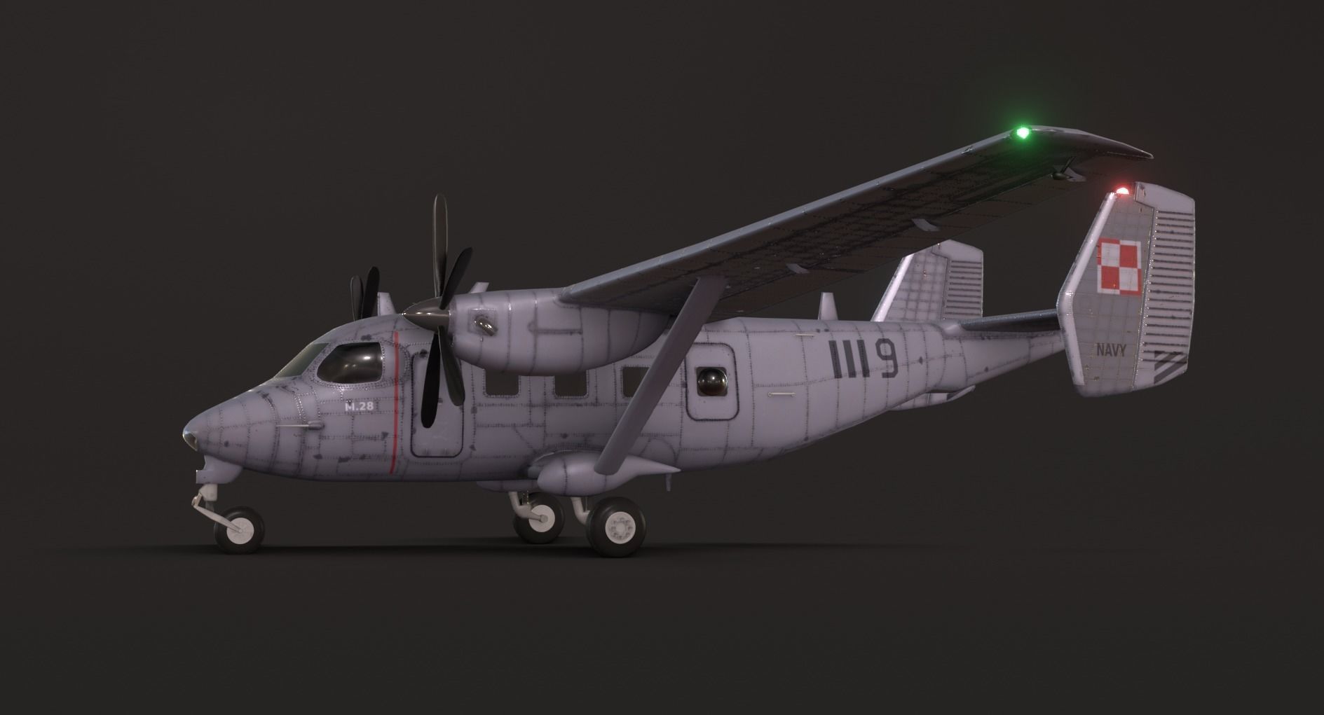 3D model PZL M28 Bryza -Skytruck VR / AR / low-poly | CGTrader