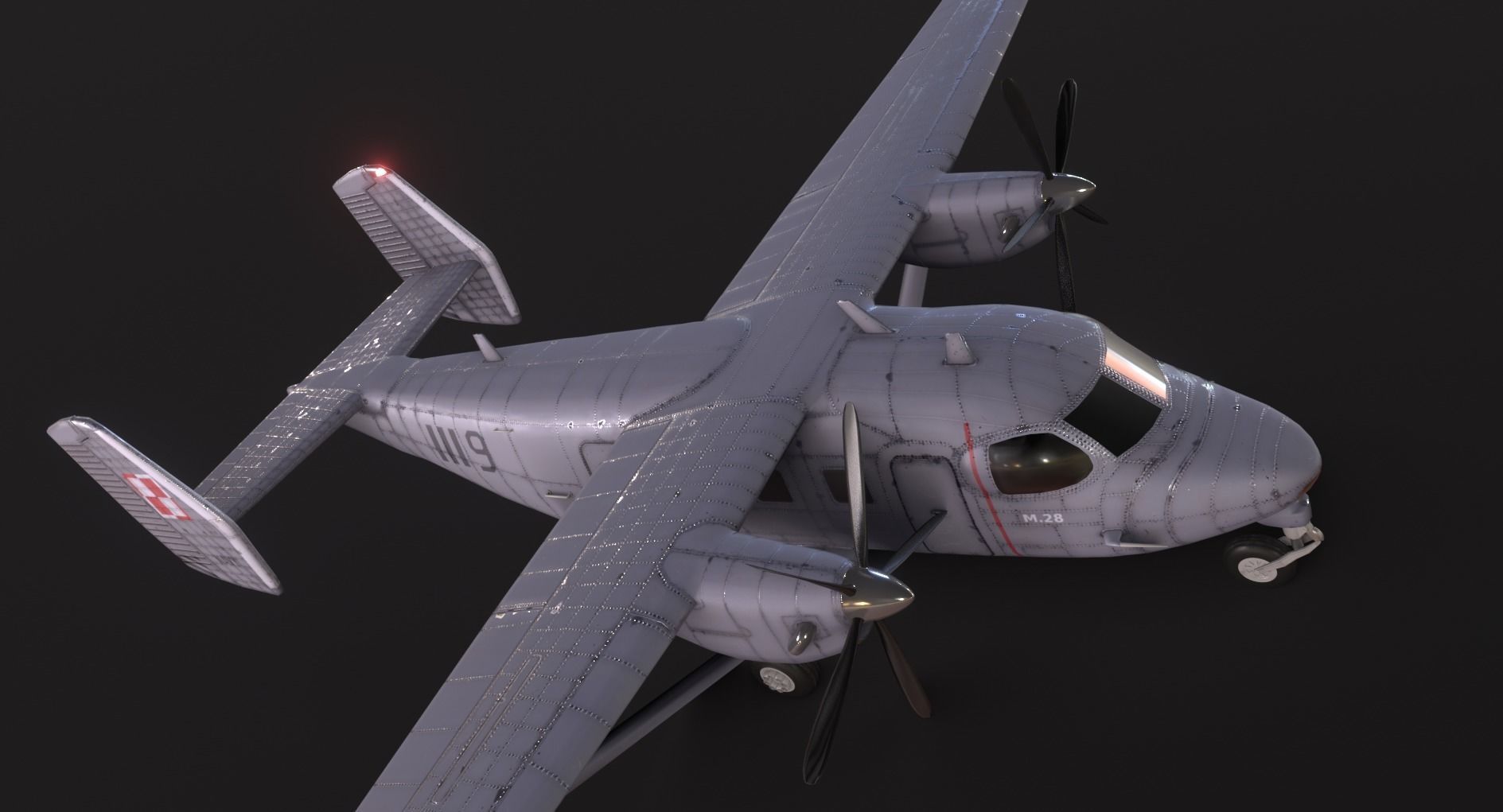 3D model PZL M28 Bryza -Skytruck VR / AR / low-poly | CGTrader