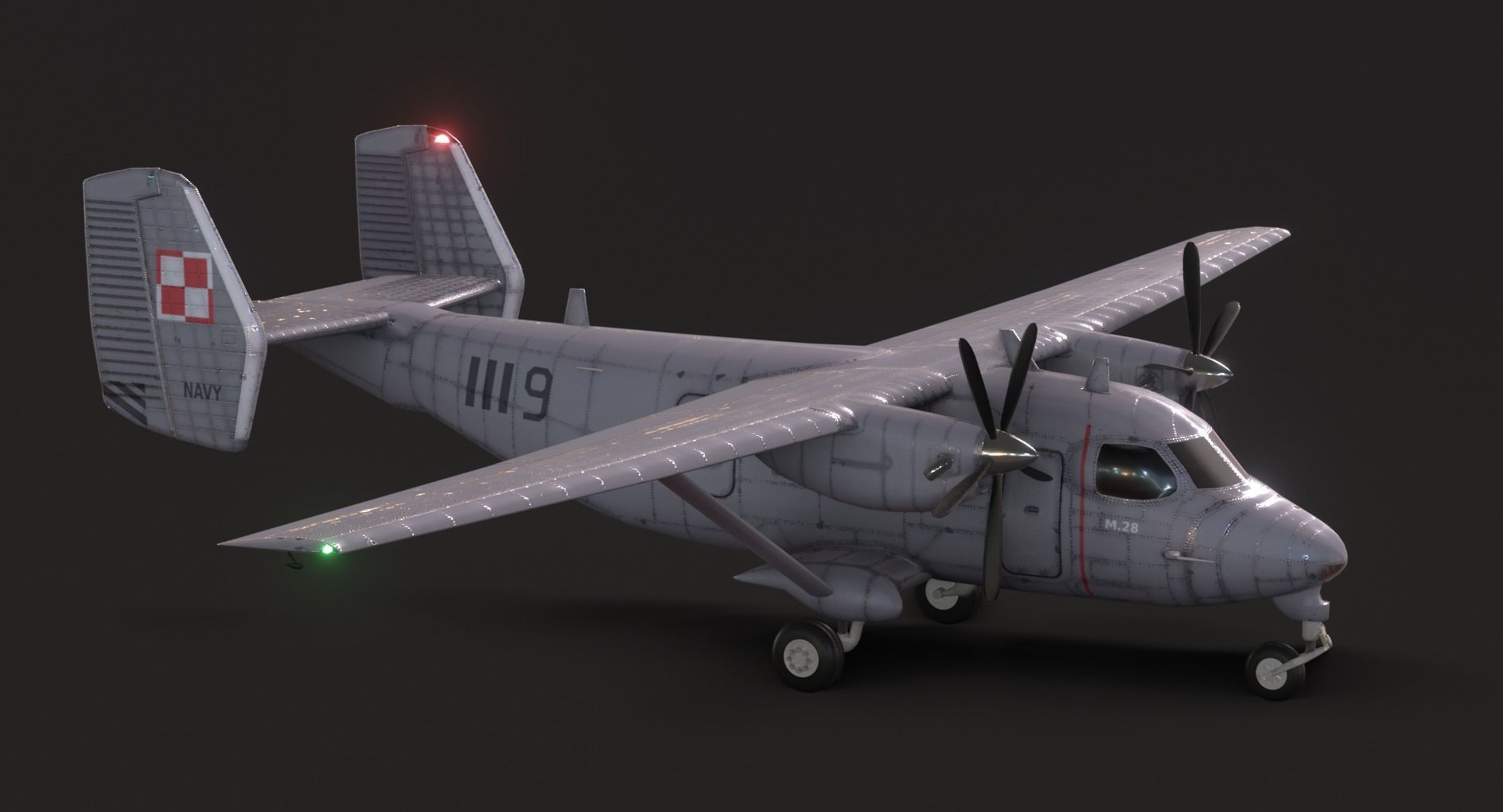 3D model PZL M28 Bryza -Skytruck VR / AR / low-poly | CGTrader