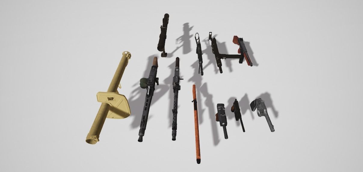 3D model World War 2 Weapon Pack - 11 Weapons VR / AR / low-poly | CGTrader