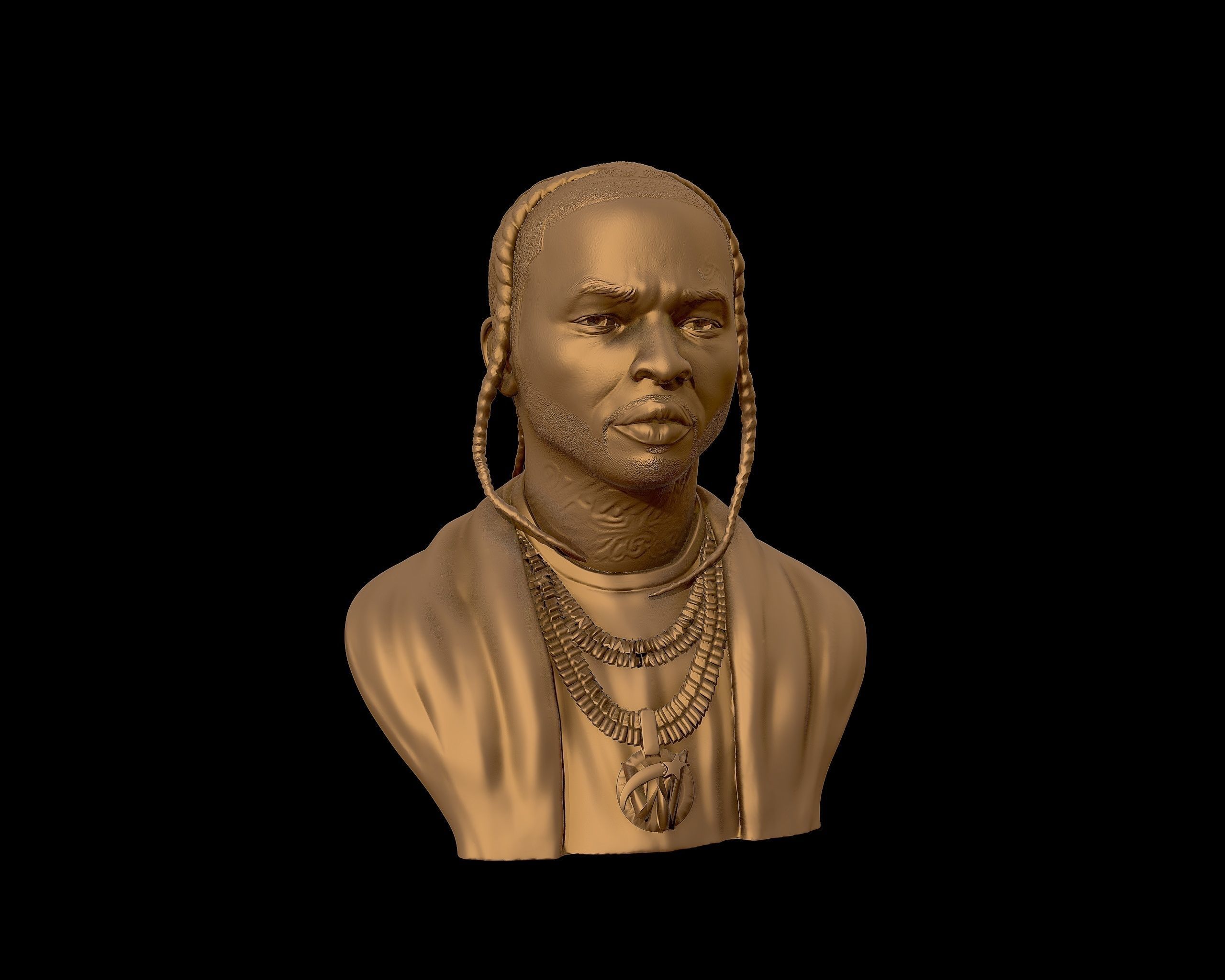 POP SMOKE 3D model portrait sculpture 3D model 3D printable | CGTrader
