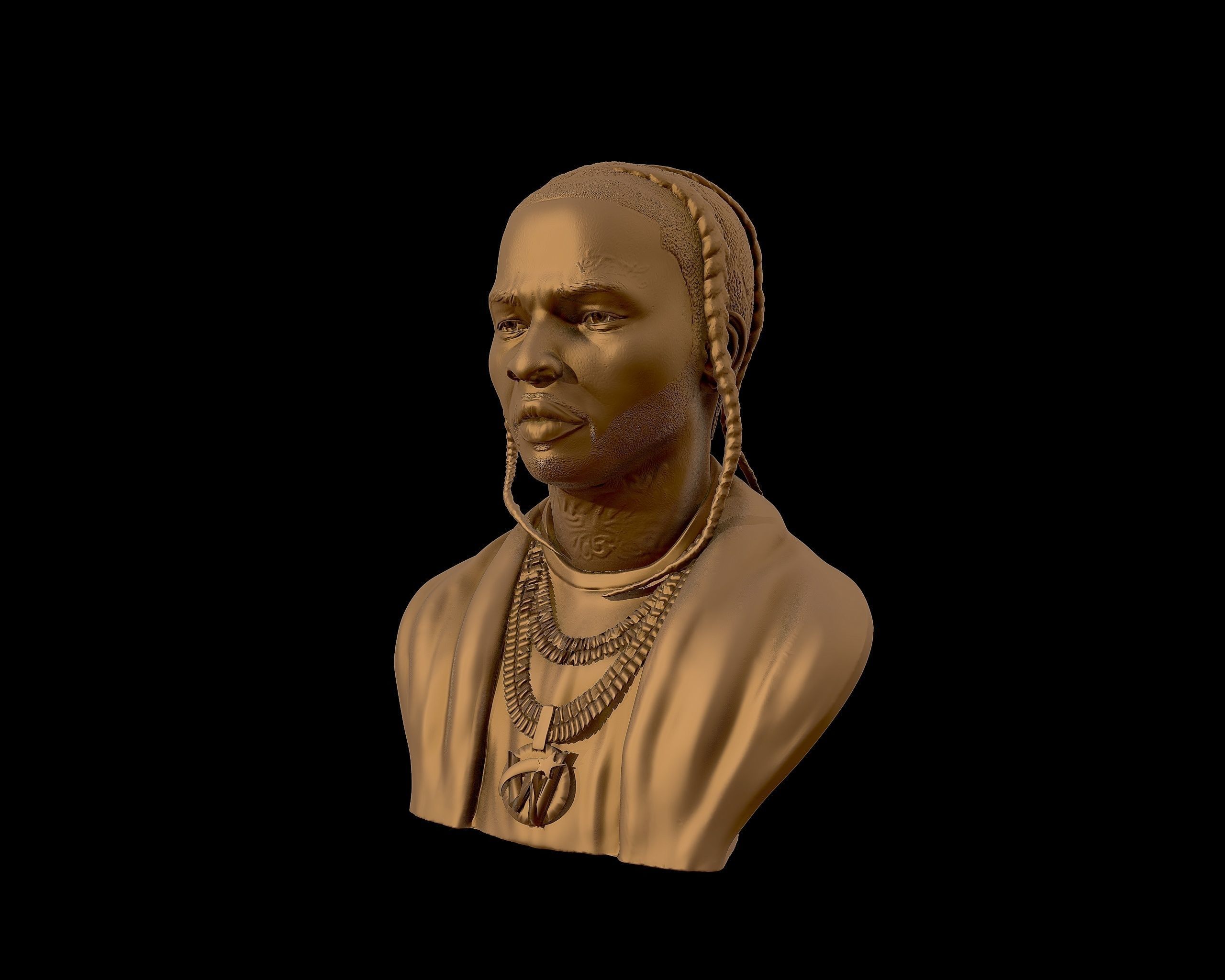 POP SMOKE 3D model portrait sculpture 3D model 3D printable | CGTrader