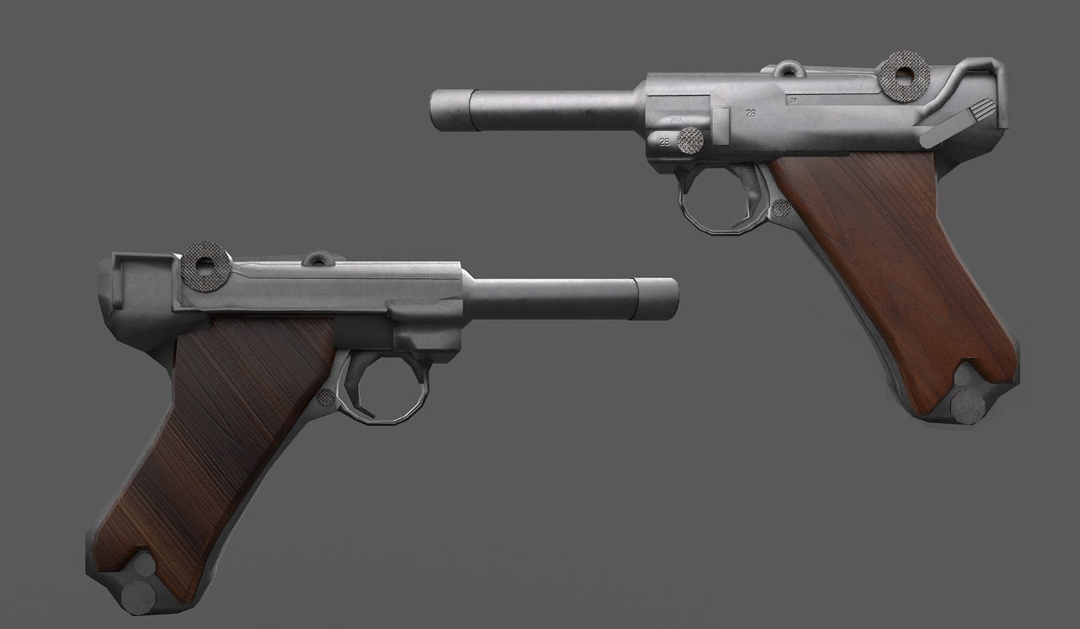 3D model Luger WW2 Weapon VR / AR / low-poly | CGTrader