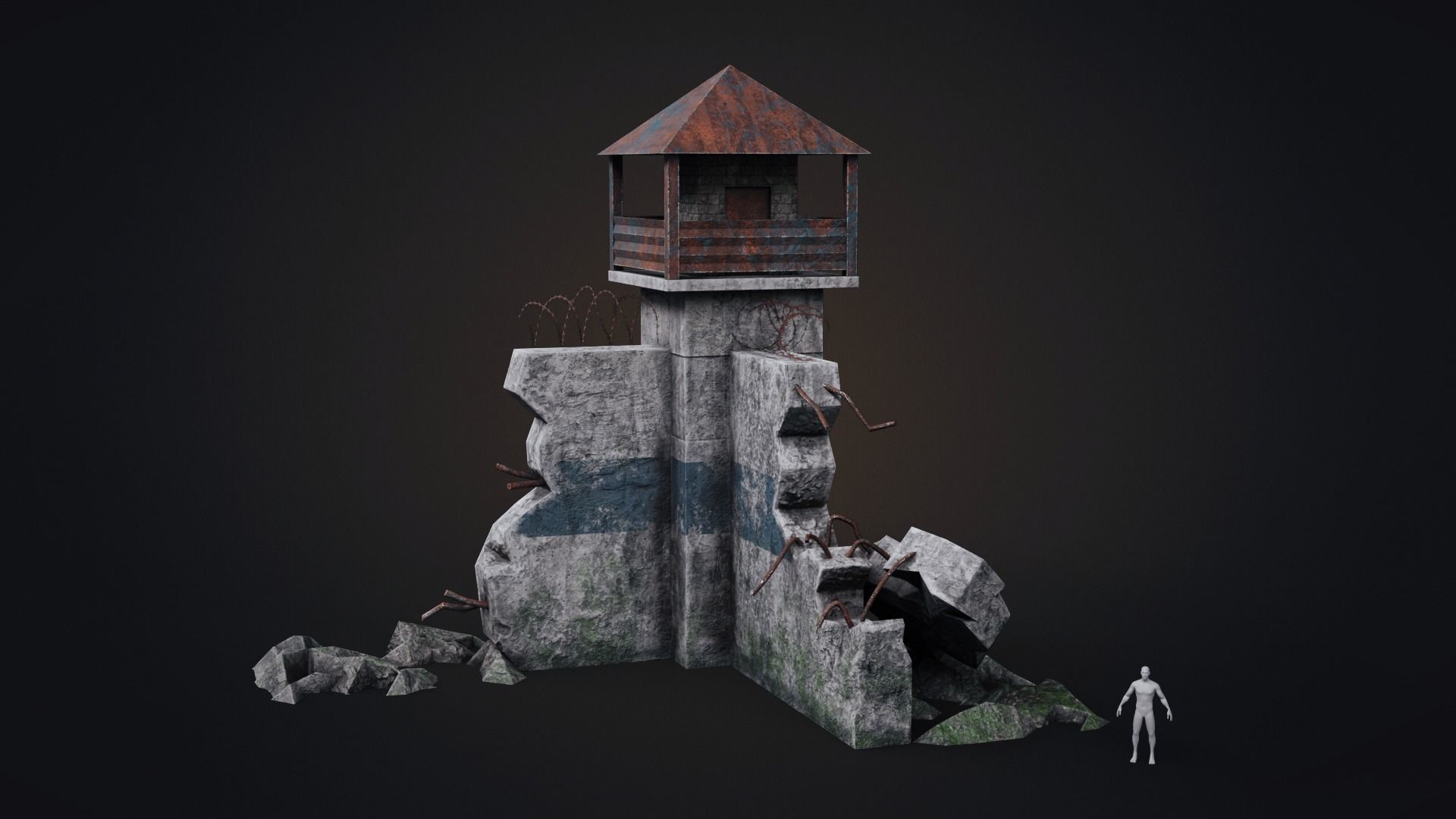 3D model Prison tower VR / AR / low-poly | CGTrader