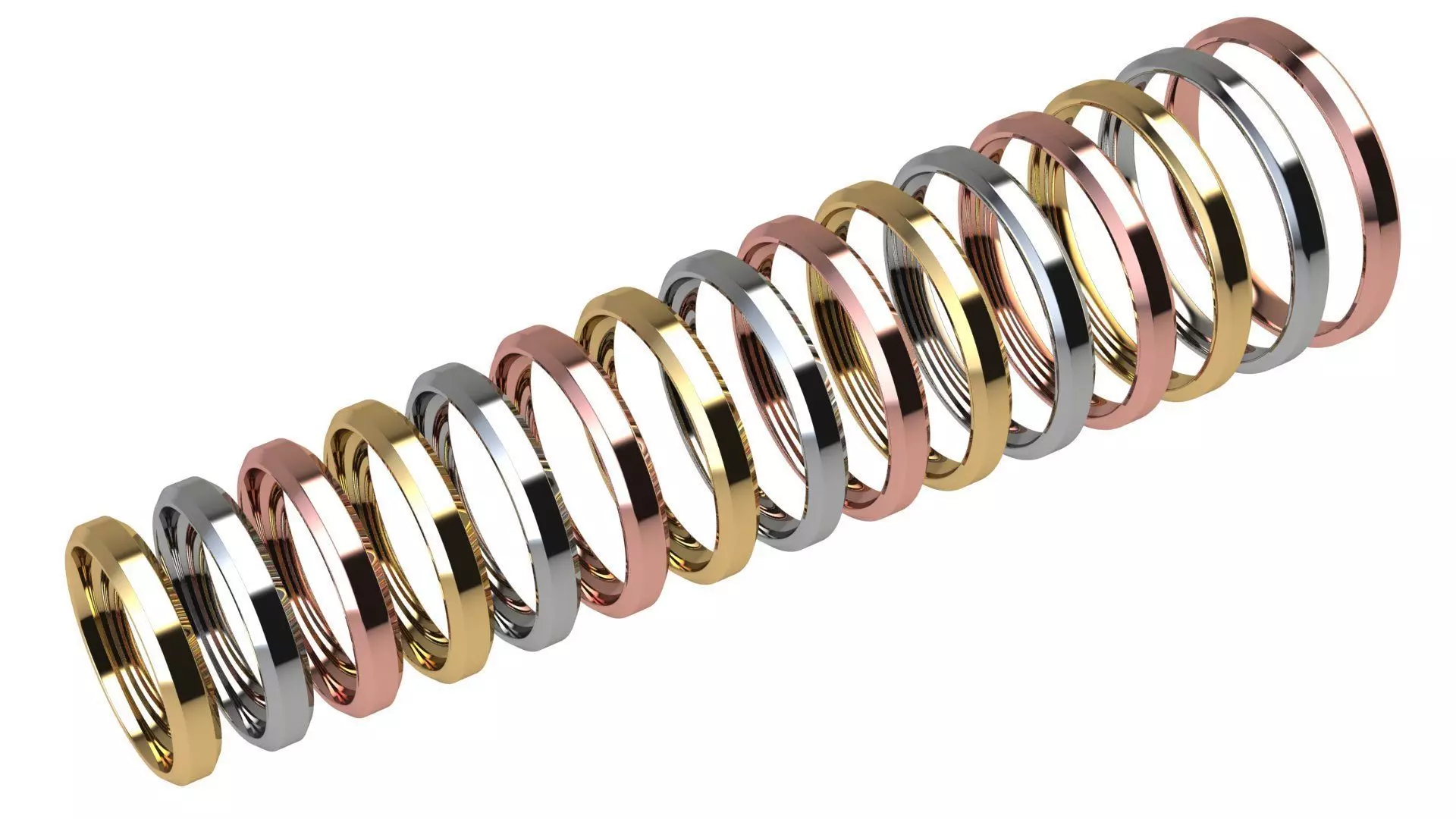 Chamfer Wedding Band 3 mm wide 3D model 3D printable | CGTrader