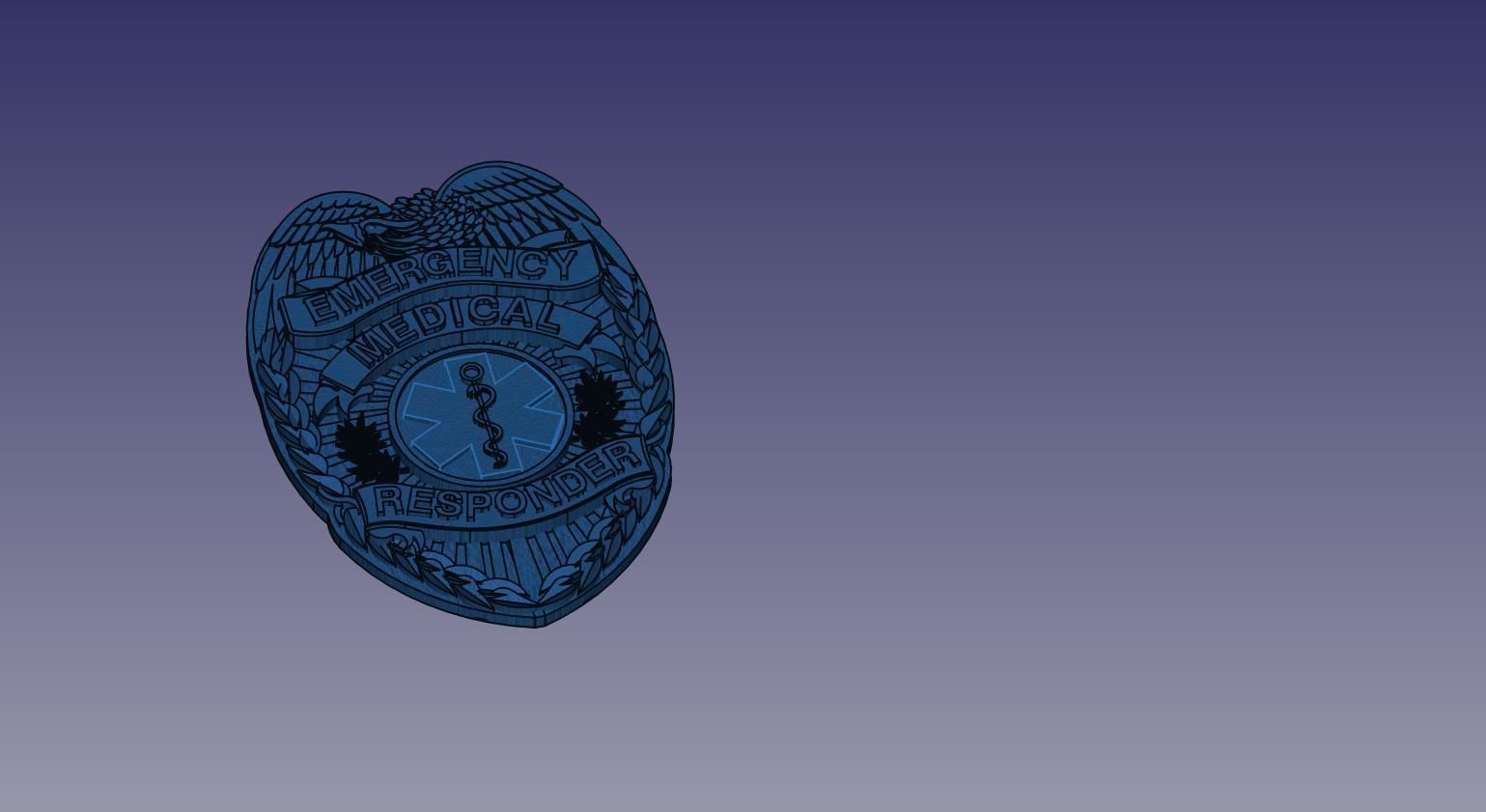 Eagle Badge EMR Badge 3D model | CGTrader