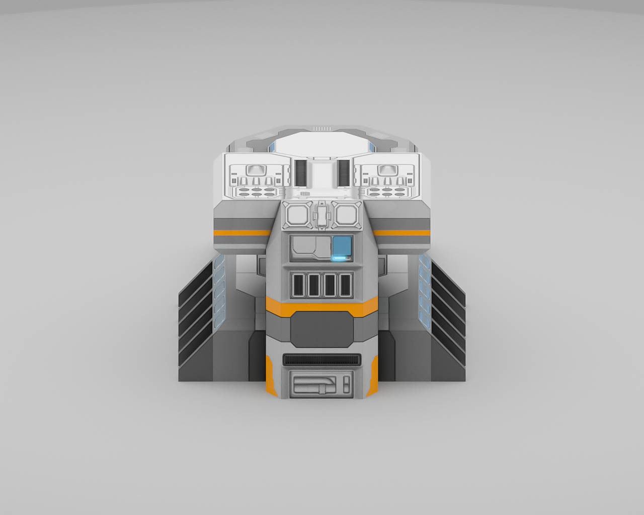 3D model Sci-Fi Military Building - Military Barrack VR / AR / low-poly ...
