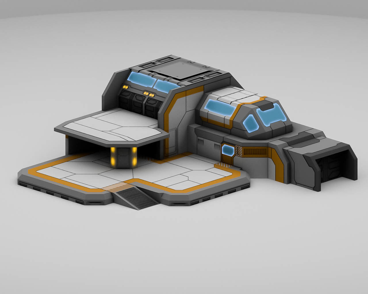 3D model Sci-Fi Military Building - Outpost VR / AR / low-poly | CGTrader