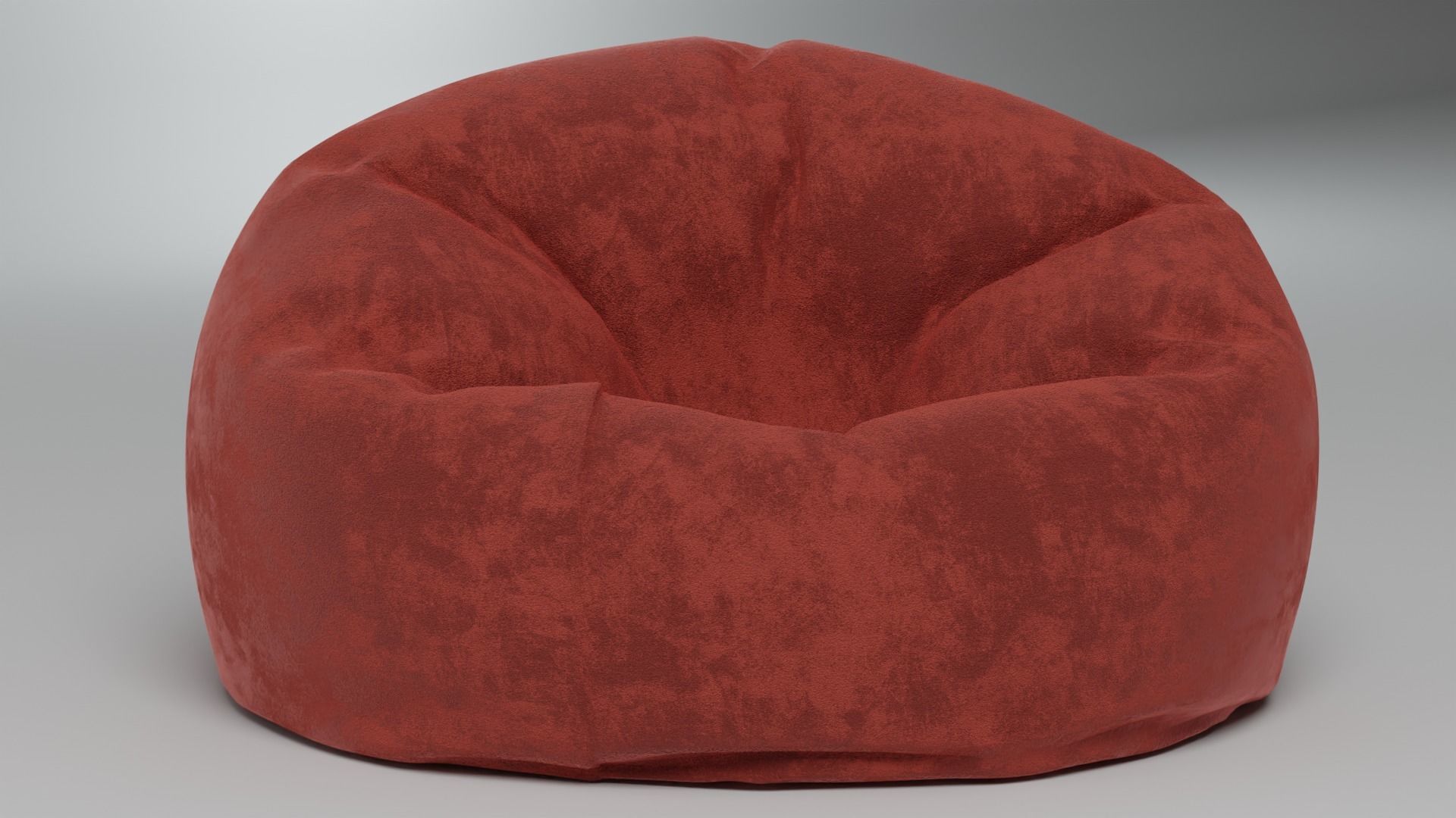 Red Velvet Bean Bag free 3D model | CGTrader