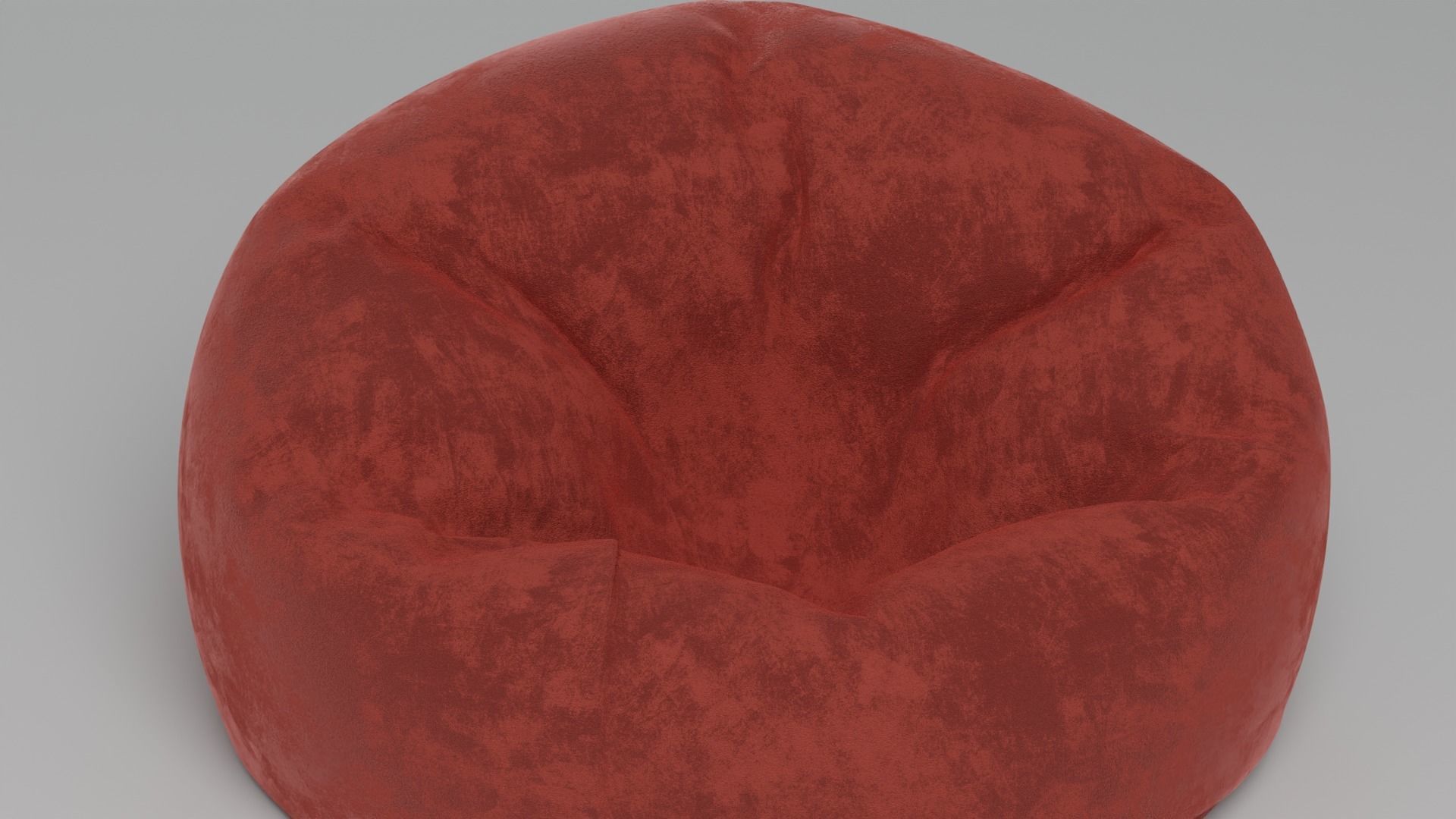 Red Velvet Bean Bag free 3D model | CGTrader