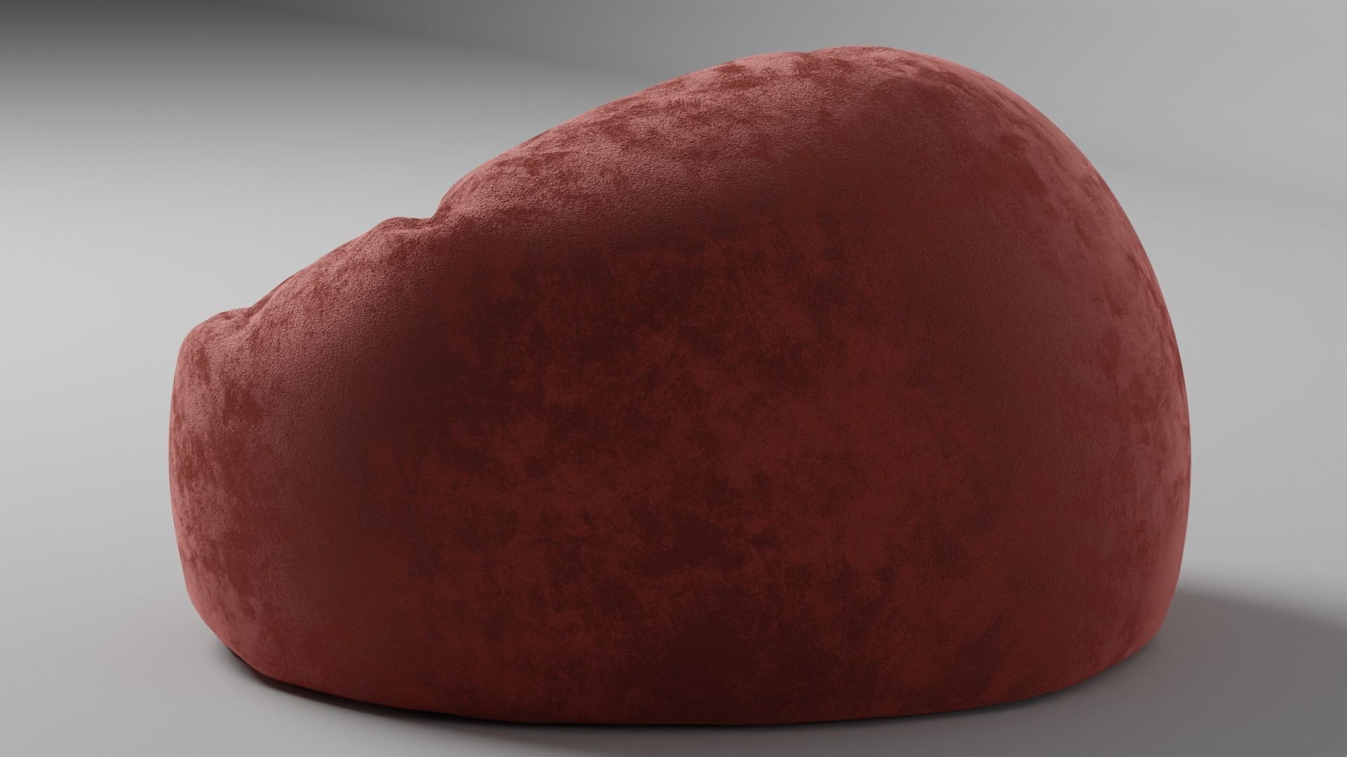 Red Velvet Bean Bag free 3D model | CGTrader