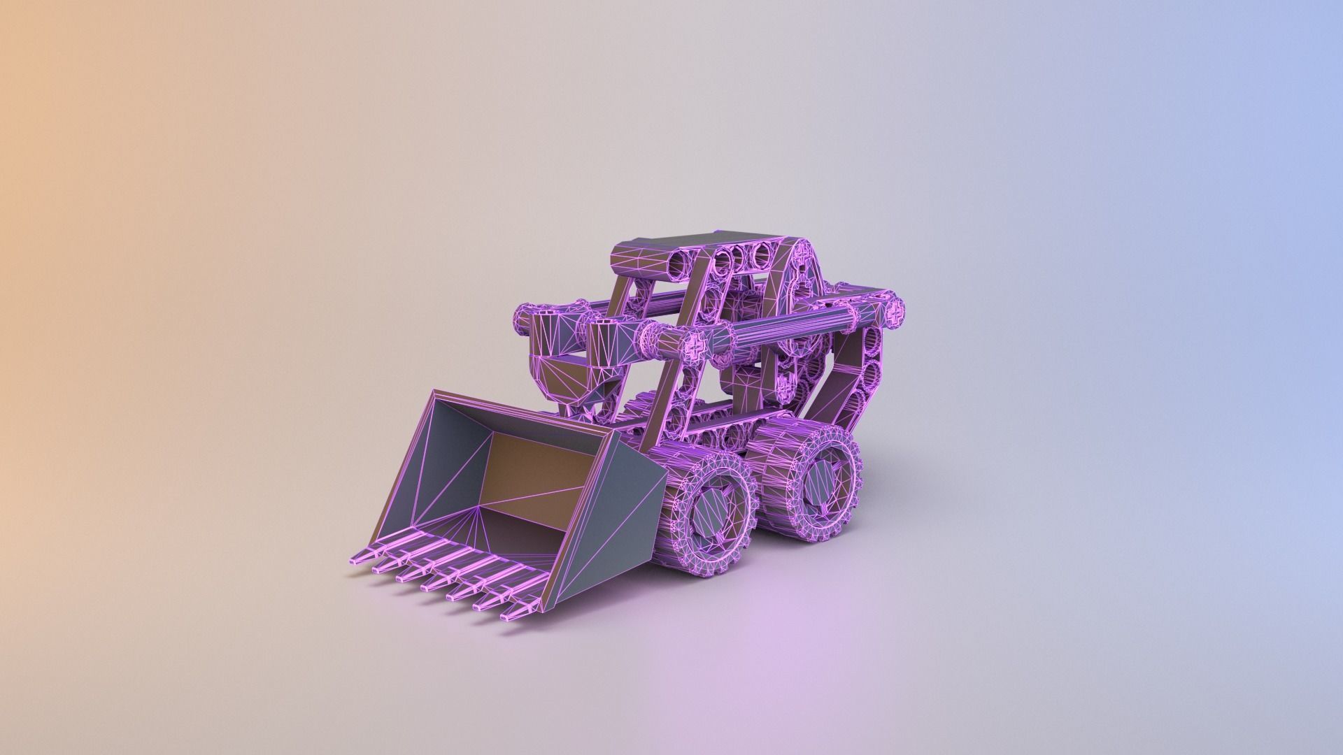 3D model Lego Technic - Mini Digger - 8418 VR / AR / low-poly | CGTrader