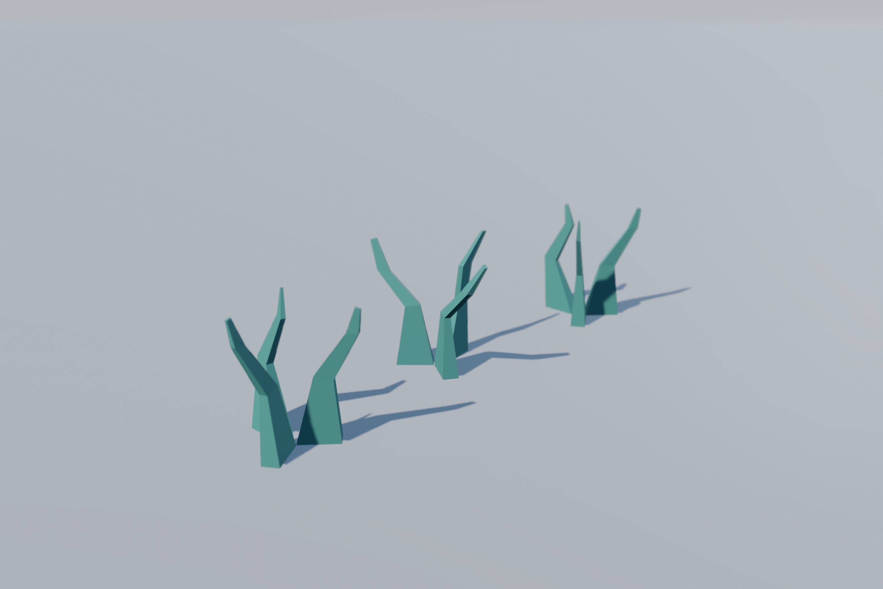3D model LowPoly bushes and grass VR / AR / low-poly | CGTrader