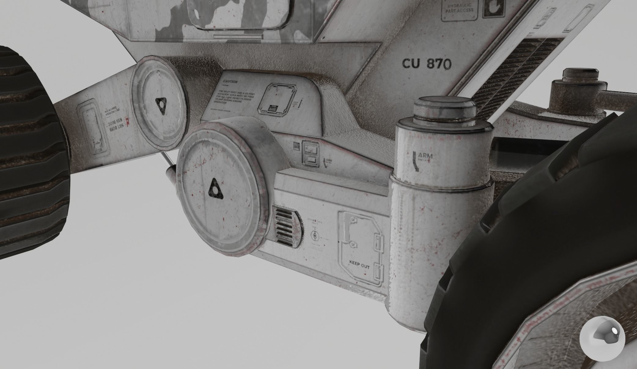 3D model Full Space Mars Colony Scene SI-FI and Military Vehicle Rover ...