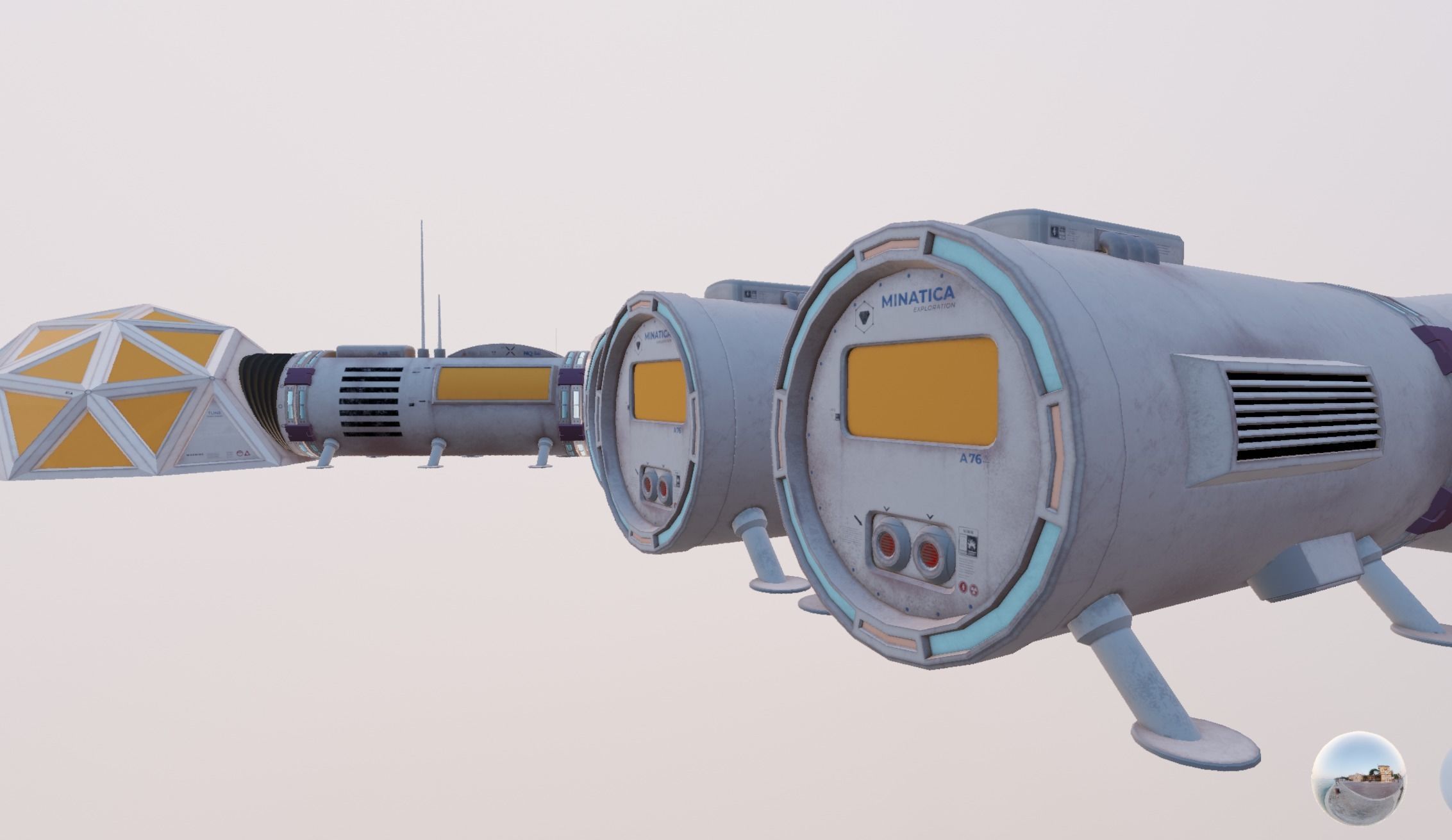 3D model Full Space Mars Colony Scene SI-FI and Military Vehicle Rover ...