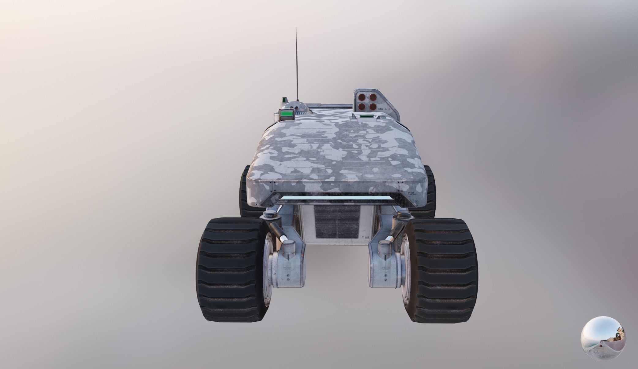 3D model Full Space Mars Colony Scene SI-FI and Military Vehicle Rover ...