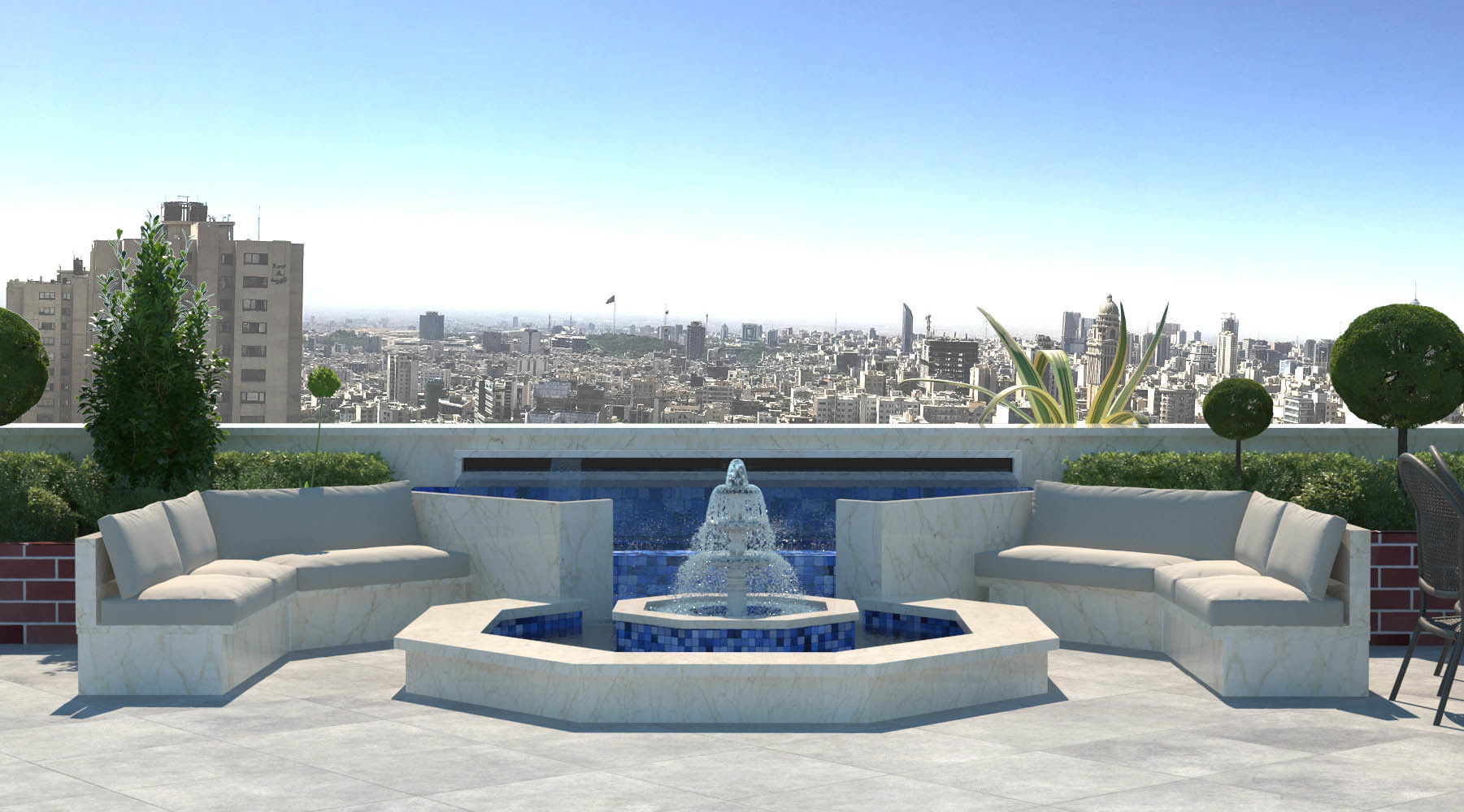 roof garden 01 3D model | CGTrader