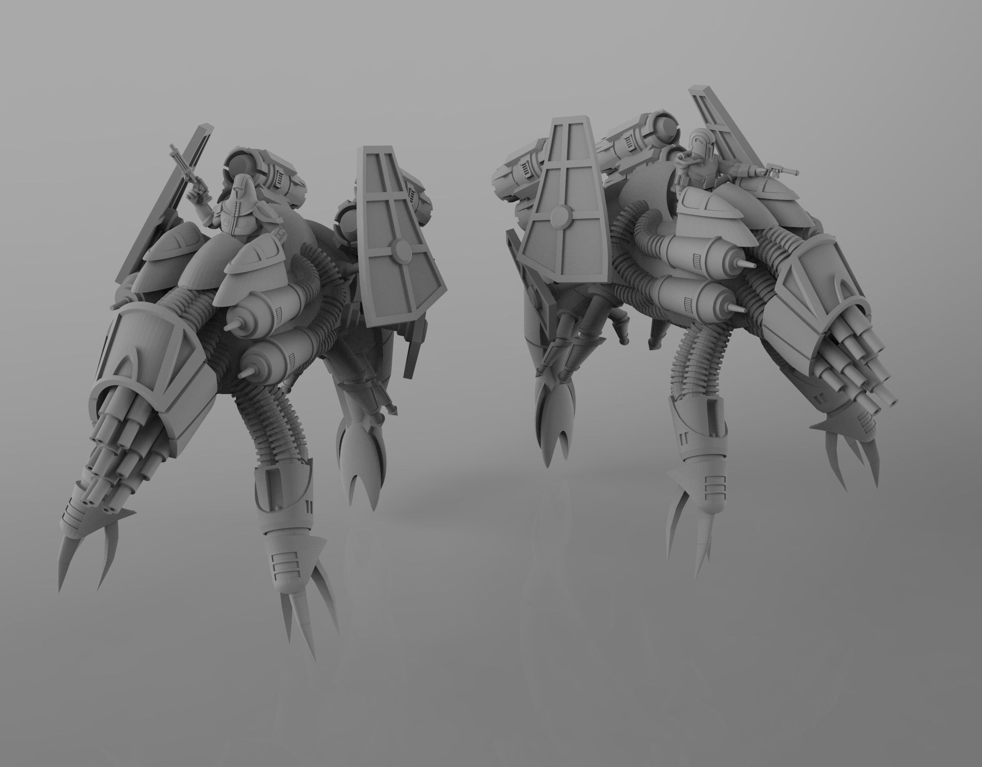 War Beetle and Riders 3D model 3D printable | CGTrader