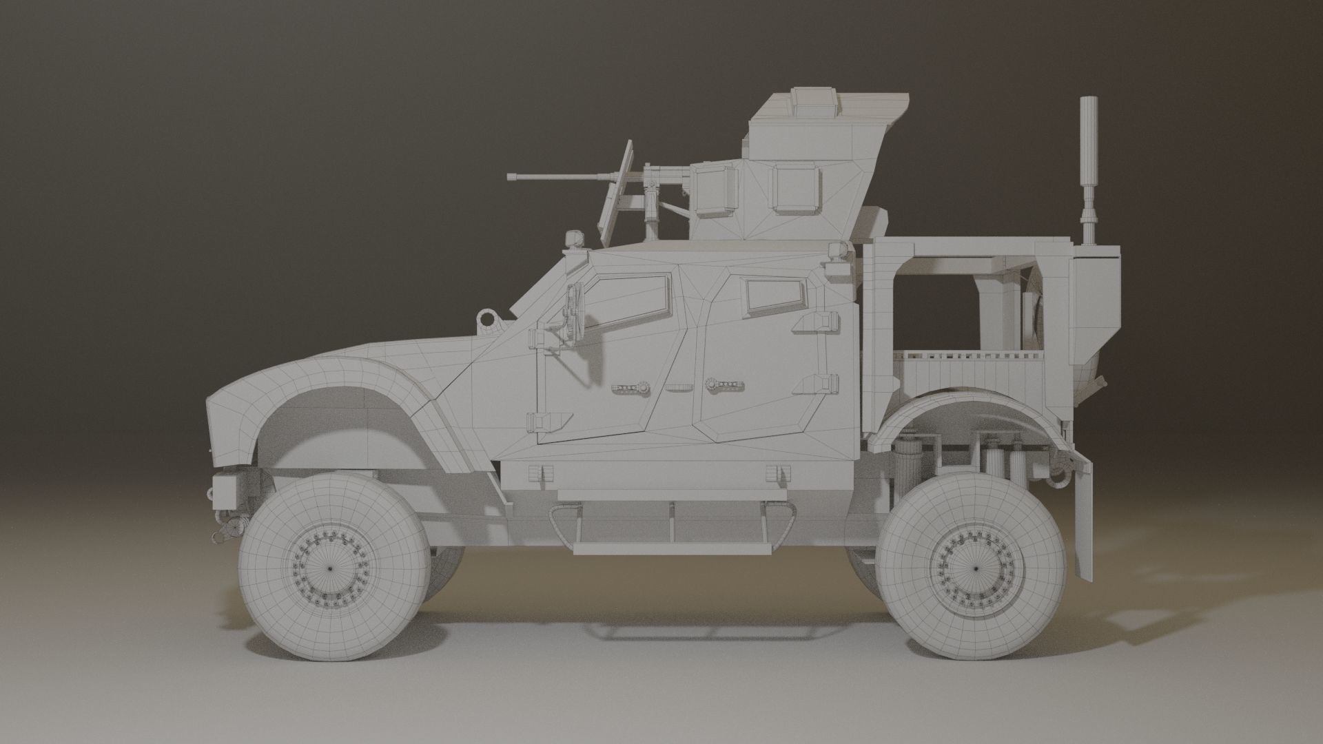 Military Vehicle Turret Oshkosh M-ATV MRAP free VR / AR / low-poly 3D ...