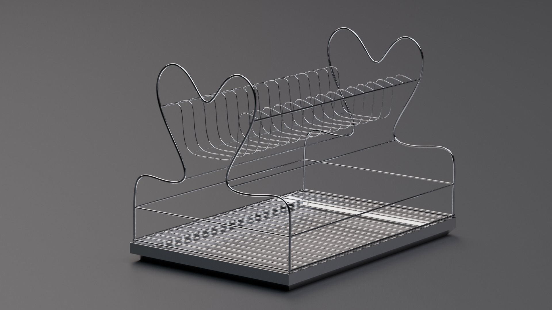 Heart Dish Drying Rack free 3D model | CGTrader